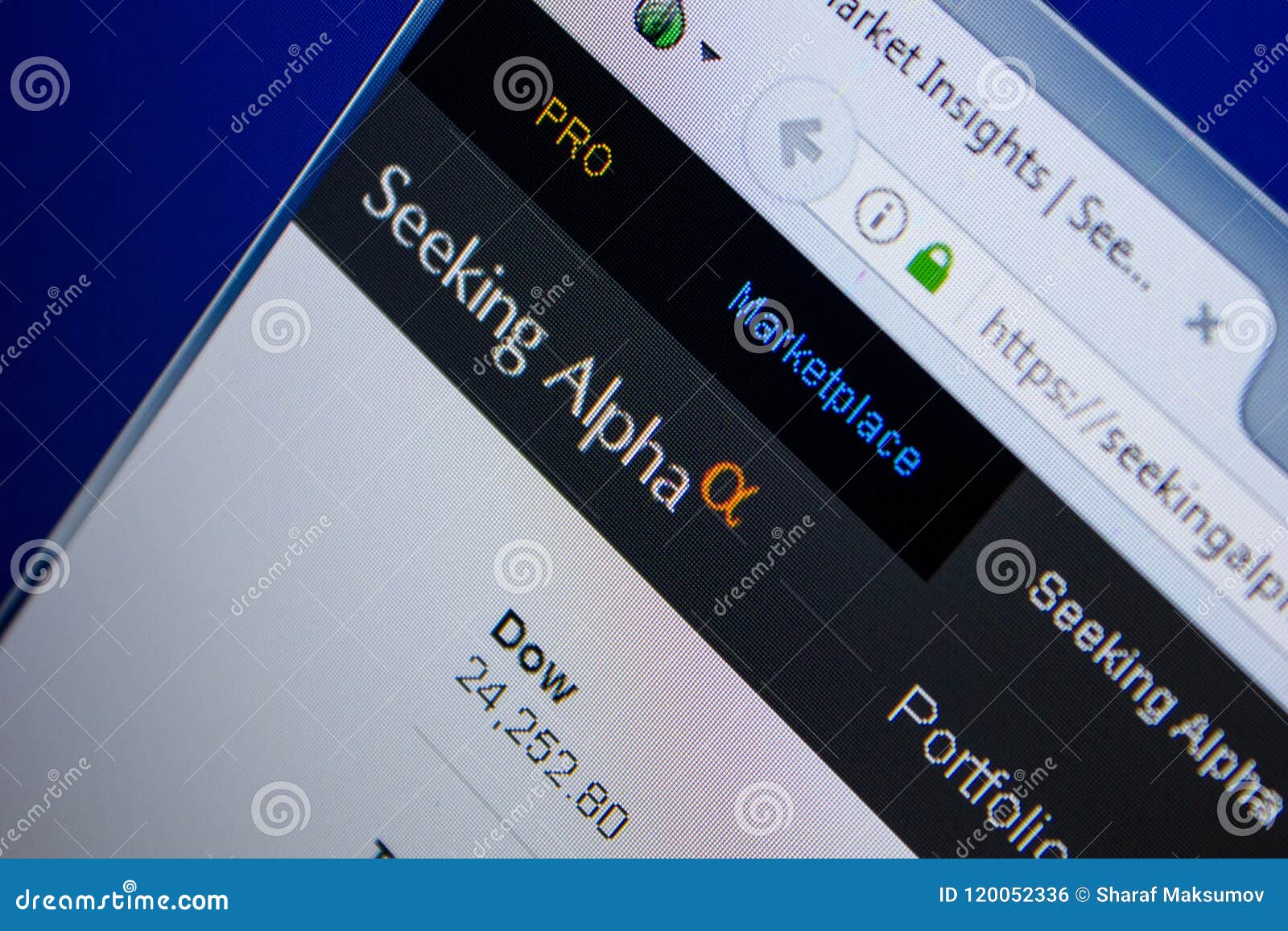 Ryazan, Russia - June 26, 2018: Homepage of SeekingAlpha Website on the ...