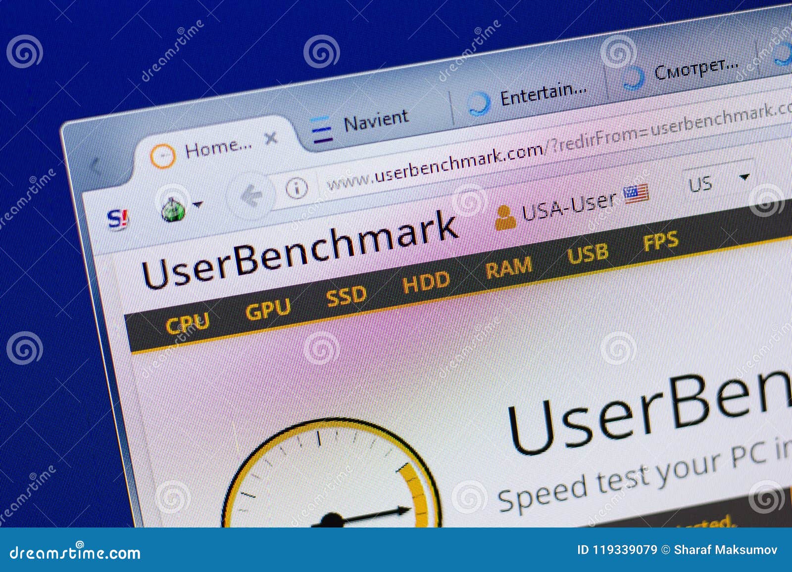 Ryazan, Russia - June 16, 2018: Homepage of UserBenchmark Website on ...