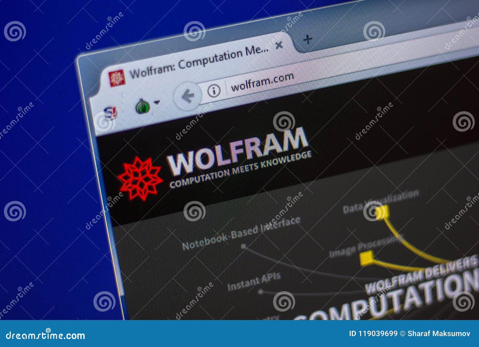 Ryazan, Russia - June 05, 2018: Homepage of Wolfram Website on the ...