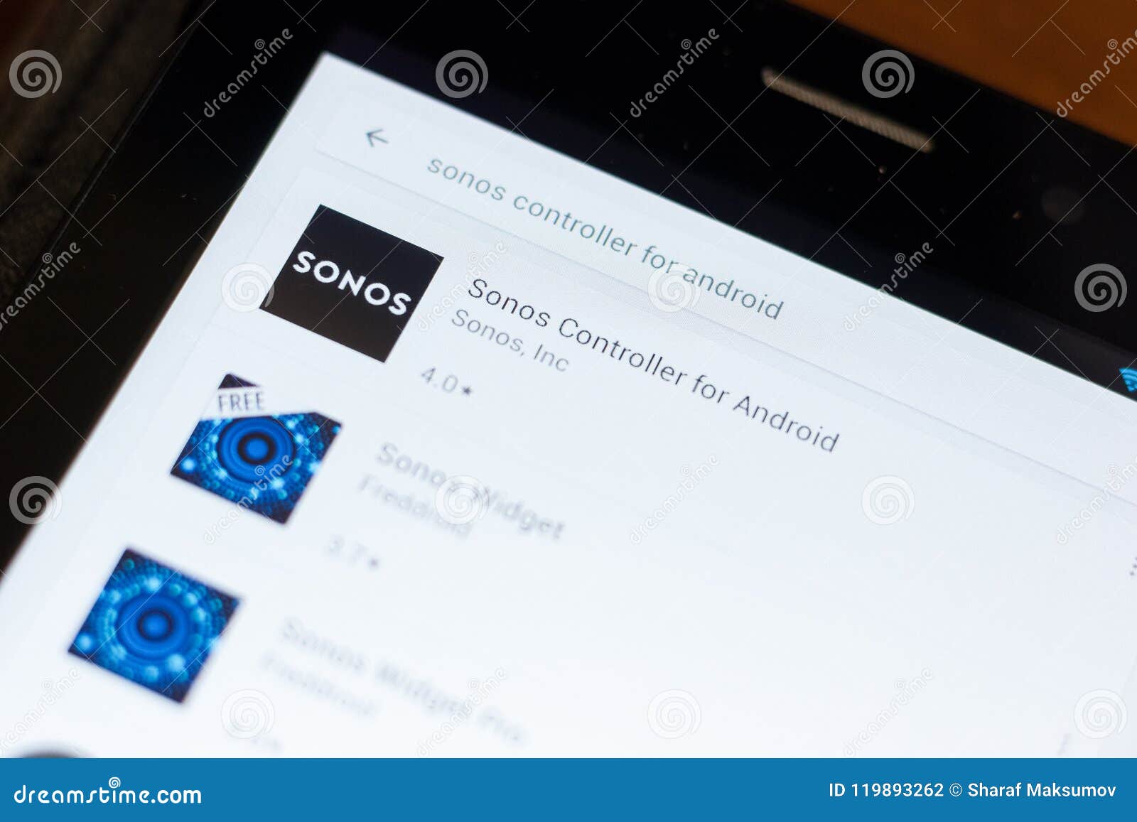 Ryazan, Russia - June 24, 2018: Sonos Controller for Android Icon on the List of Mobile Apps ...