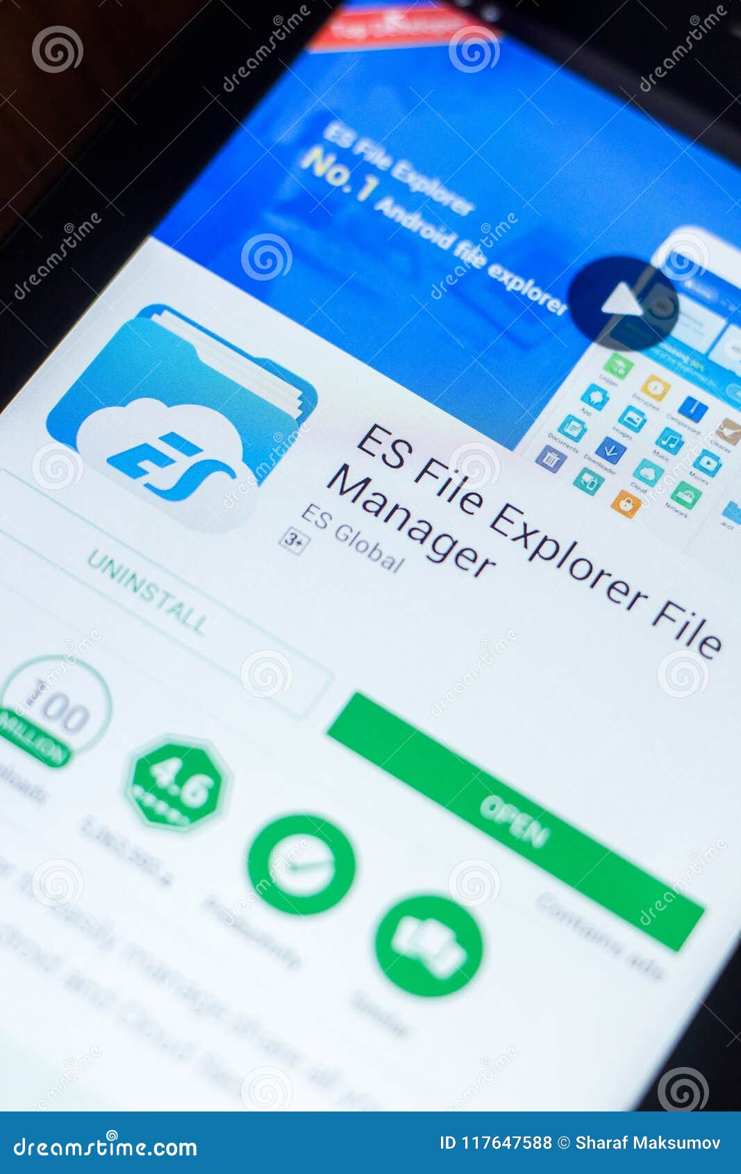 Ryazan, Russia - March 21, 2018 - ES Explorer and File Manager Mobile ...