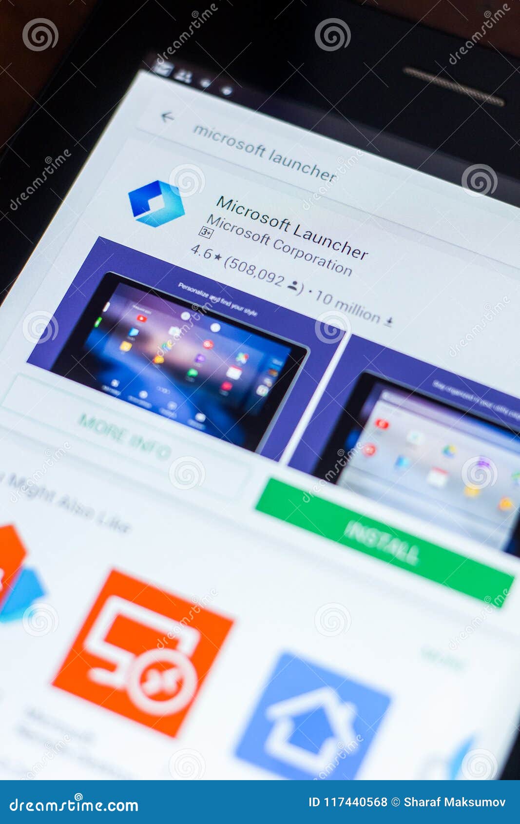 Ryazan, Russia - March 21, 2018 - Microsoft Launcher Icon in the List ...