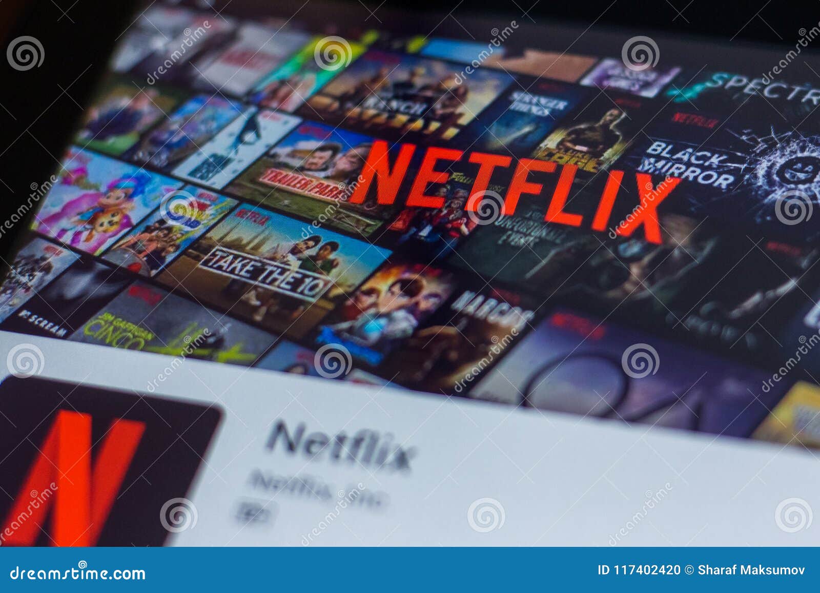 Ryazan, Russia - March 21, 2018 - Netflix Mobile App on the Display of ...