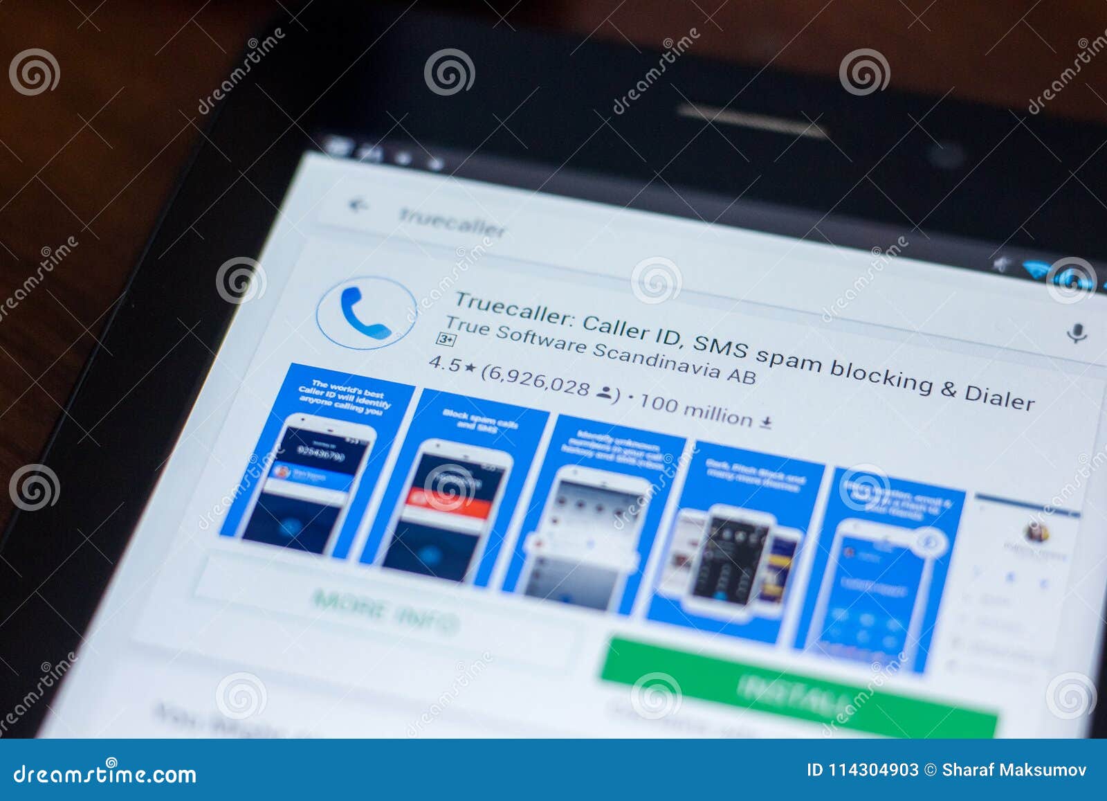 Ryazan, Russia - March 21, 2018 - Truecaller Icon in the List of Mobile ...