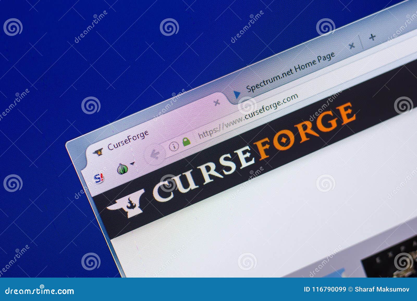 Ryazan, Russia - May 13, 2018: CurseForge Website on the Display of PC ...