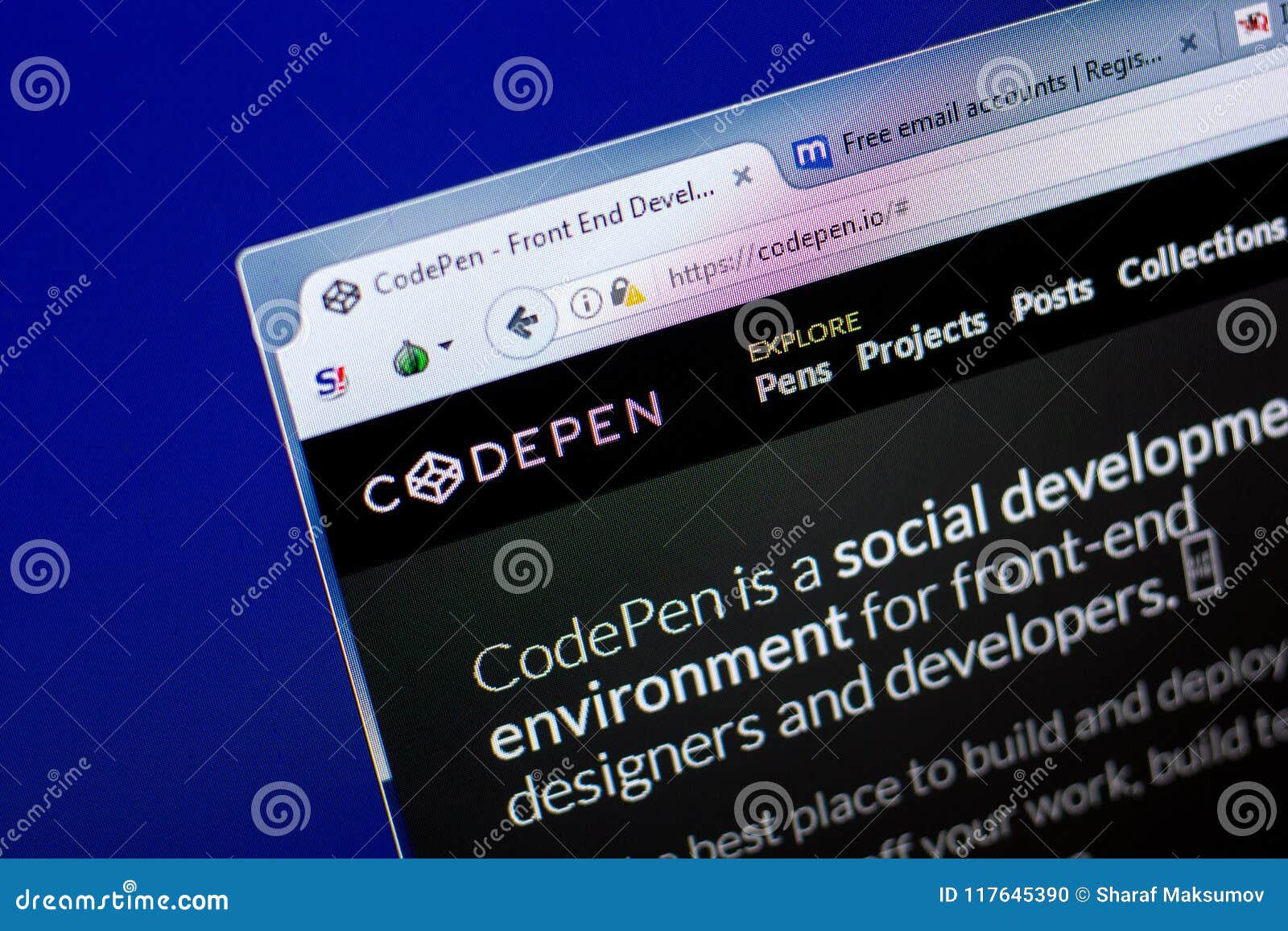 Ryazan, Russia - May 27, 2018: Homepage of CodePen Website on the ...