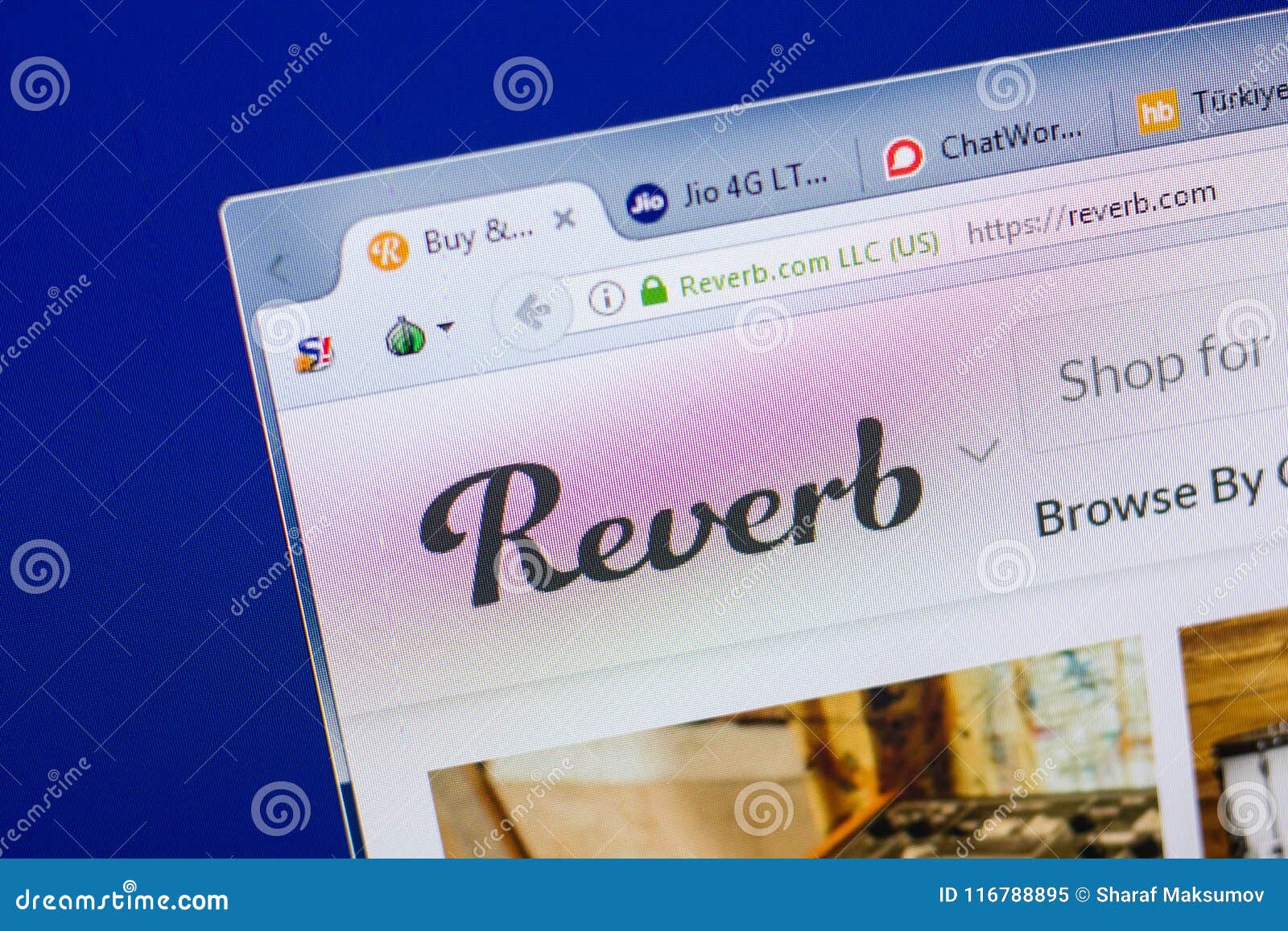 Ryazan, Russia - May 13, 2018: Reverb Website on the Display of PC, Url ...