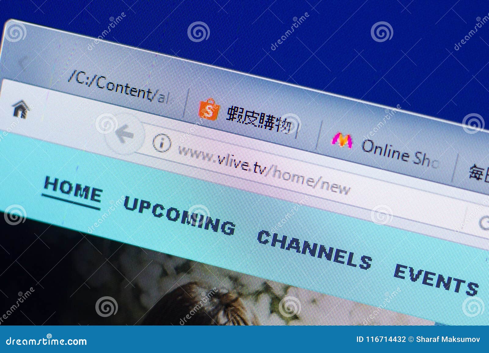 Ryazan, Russia - May 13, 2018: Vlive Website on the Display of PC, Url ...