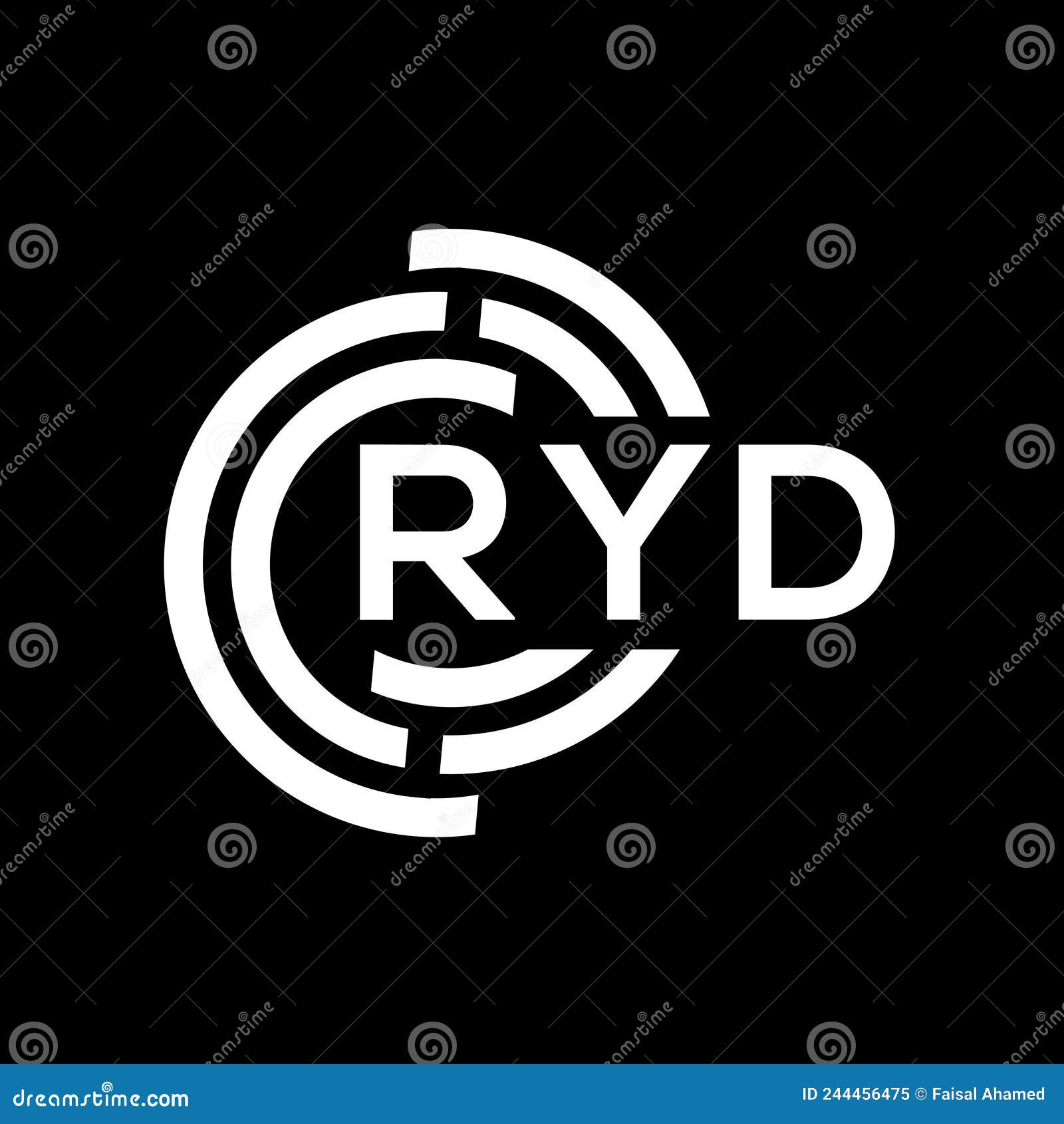RYD Letter Logo Design. RYD Monogram Initials Letter Logo Concept Stock ...
