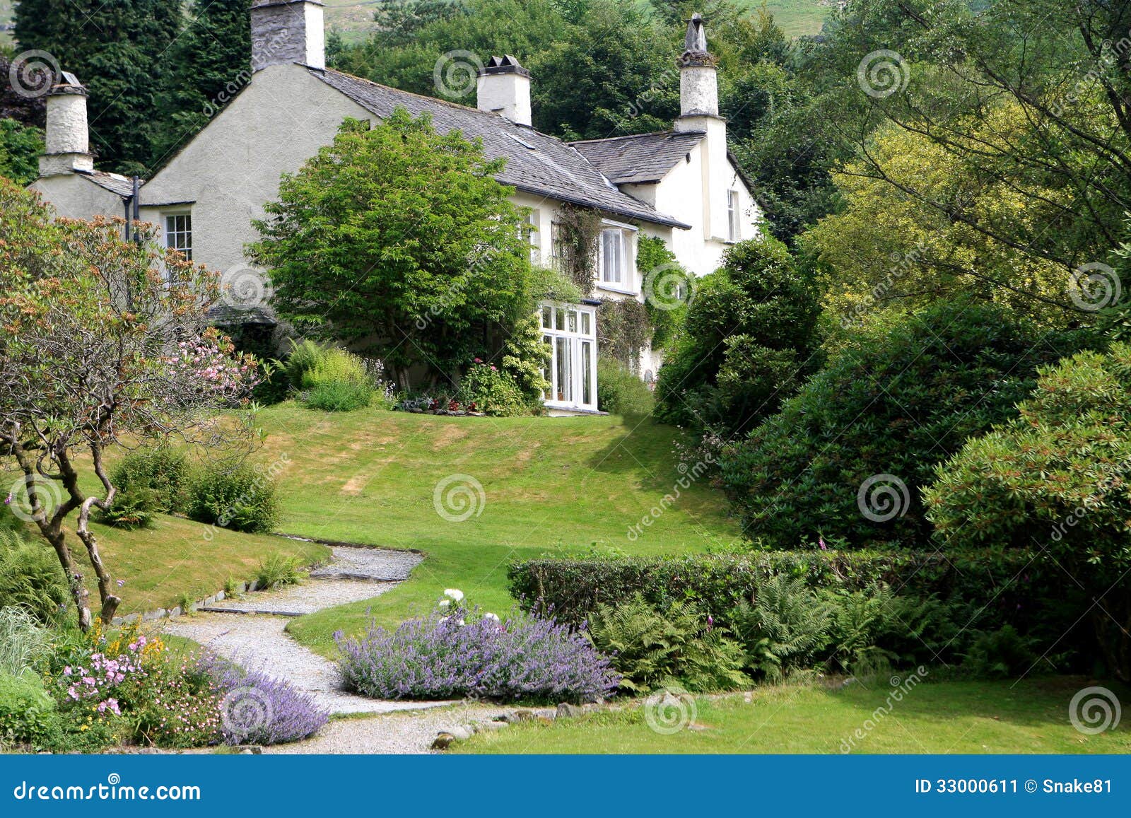 Rydal Mount, England stock image. Image of poet, grass - 33000611