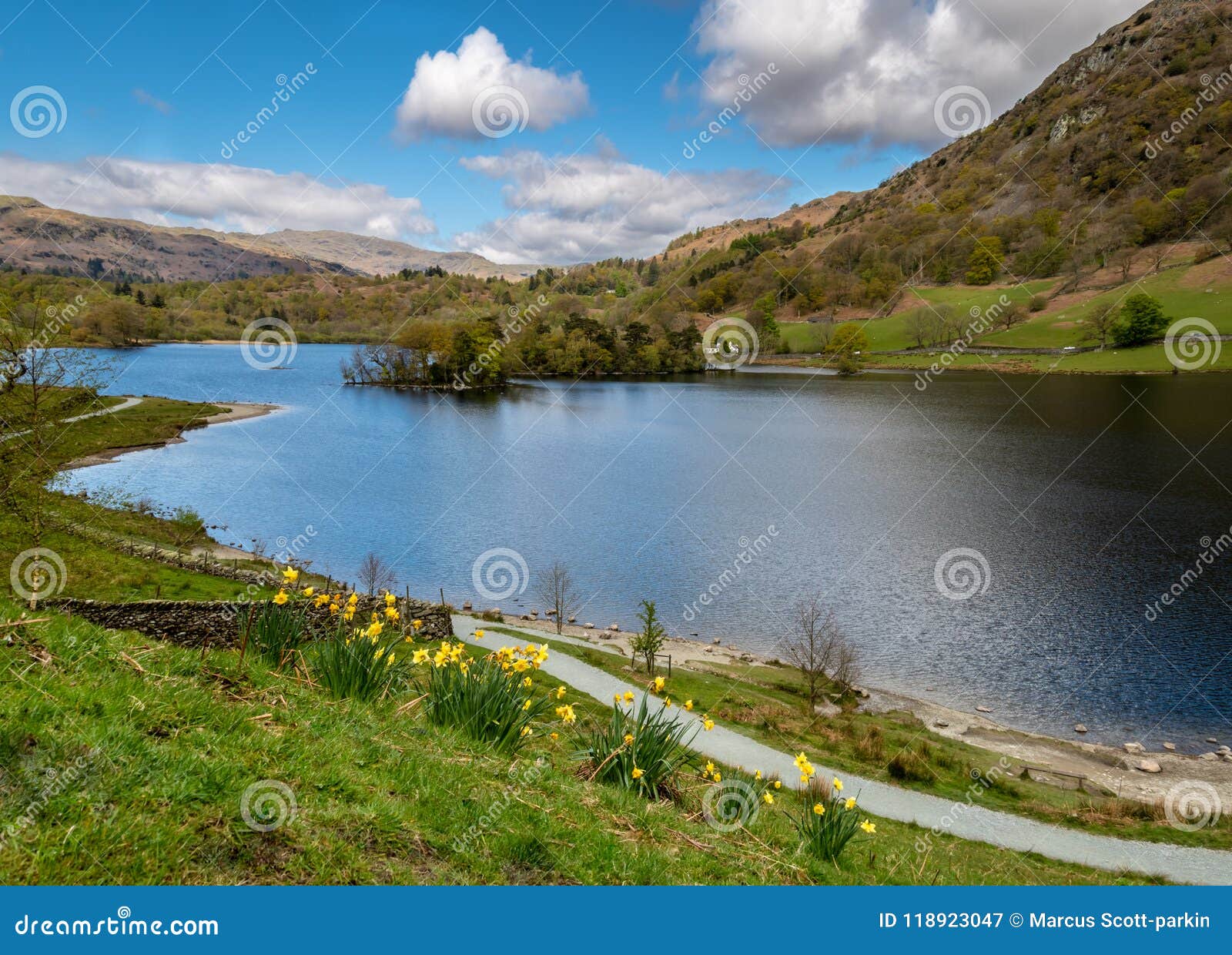 Rydal Water in the Lake District, England Stock Image - Image of travel ...