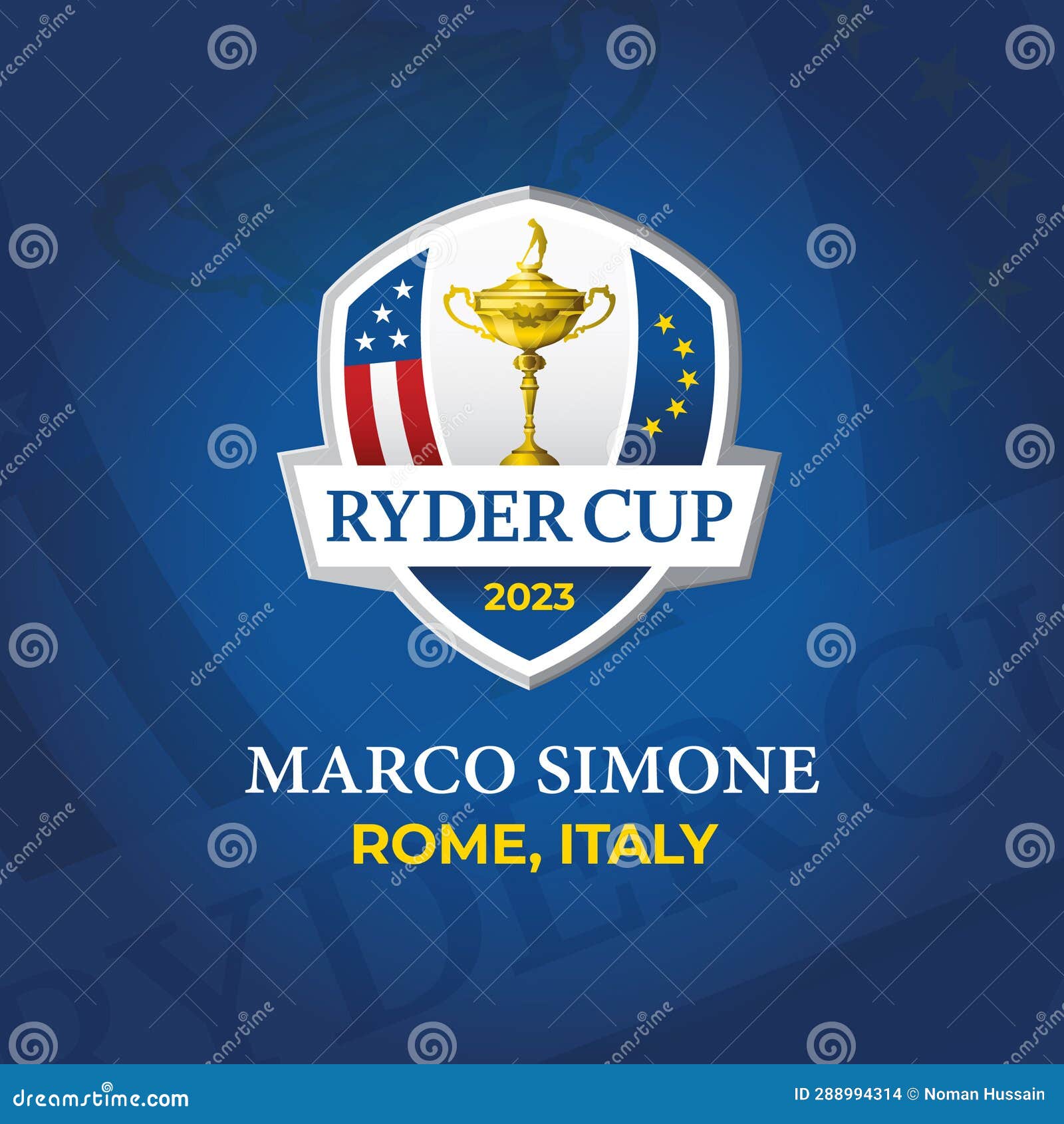 Ryder Cup Golf Tournament Logo Vector Illustration Editorial Stock ...