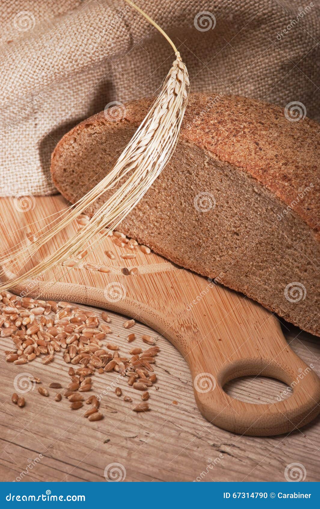Rye Bread, and Corn on a Table Stock Photo - Image of snack, ears: 67314790