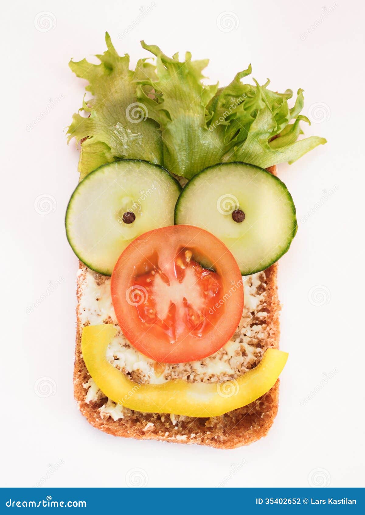 Rye Bread Face stock photo. Image of hair, bread, healthy - 35402652