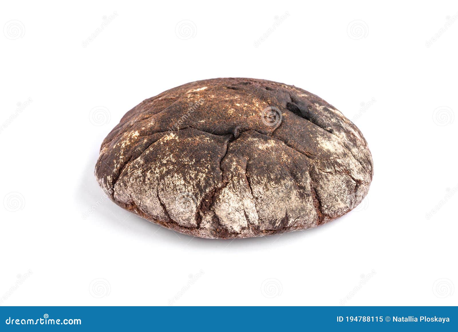 Rye Bread Isolated on White Background Stock Image - Image of diet ...