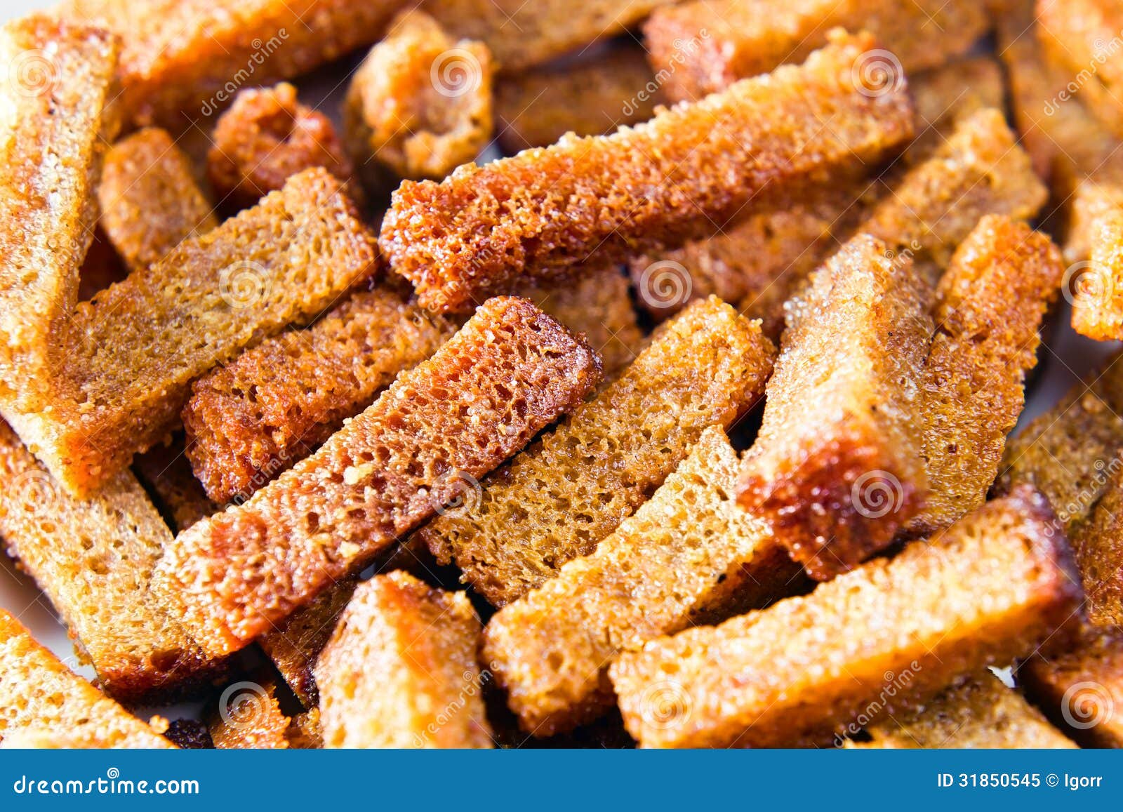 Rye Bread Roasted with Salt and Vegetable Oil Stock Image - Image of ...