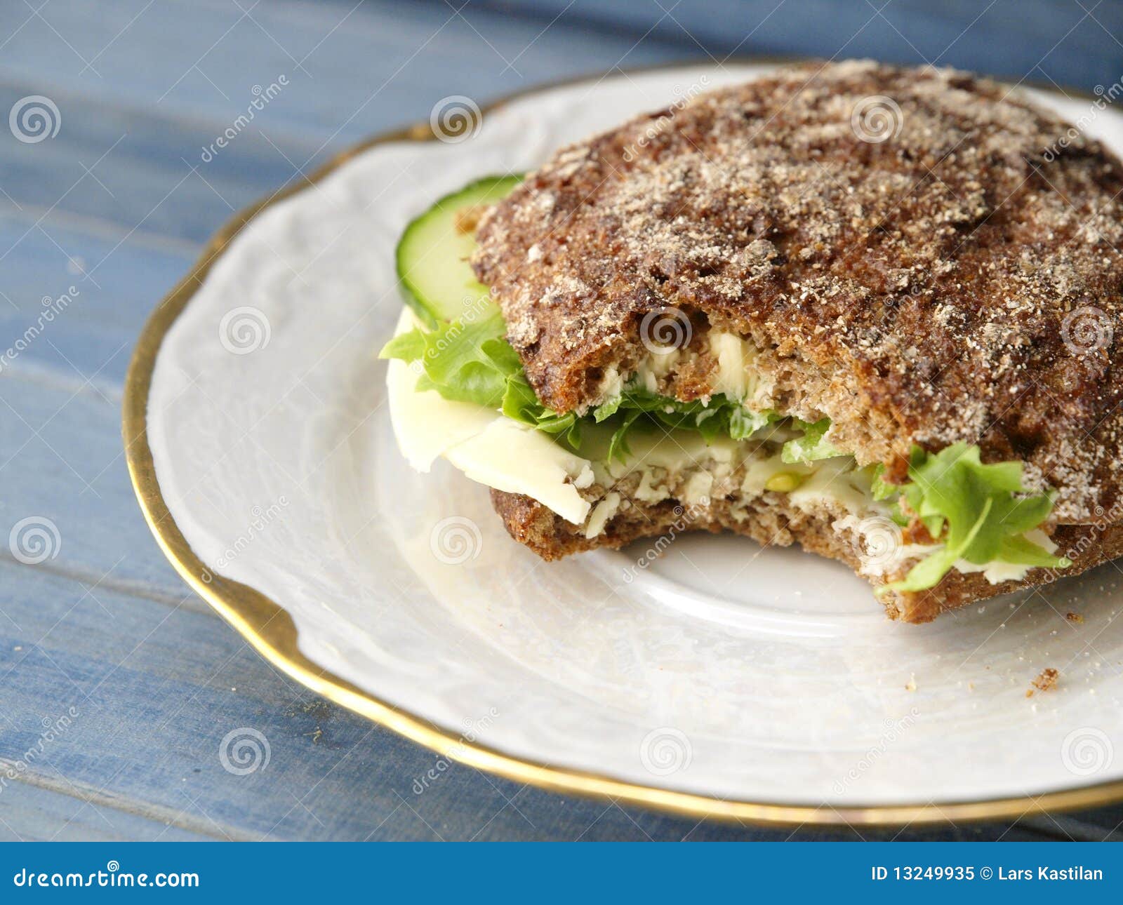 Rye Bread Sandwich stock image. Image of sliced, eaten - 13249935