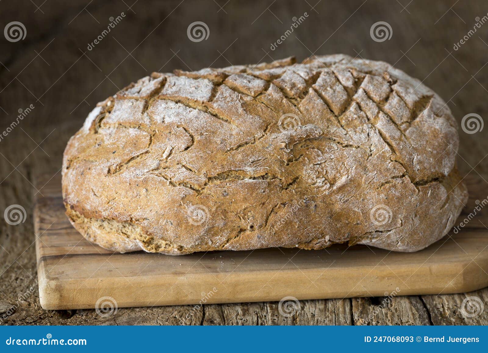 Rye bread on wood stock image. Image of plank, background - 247068093