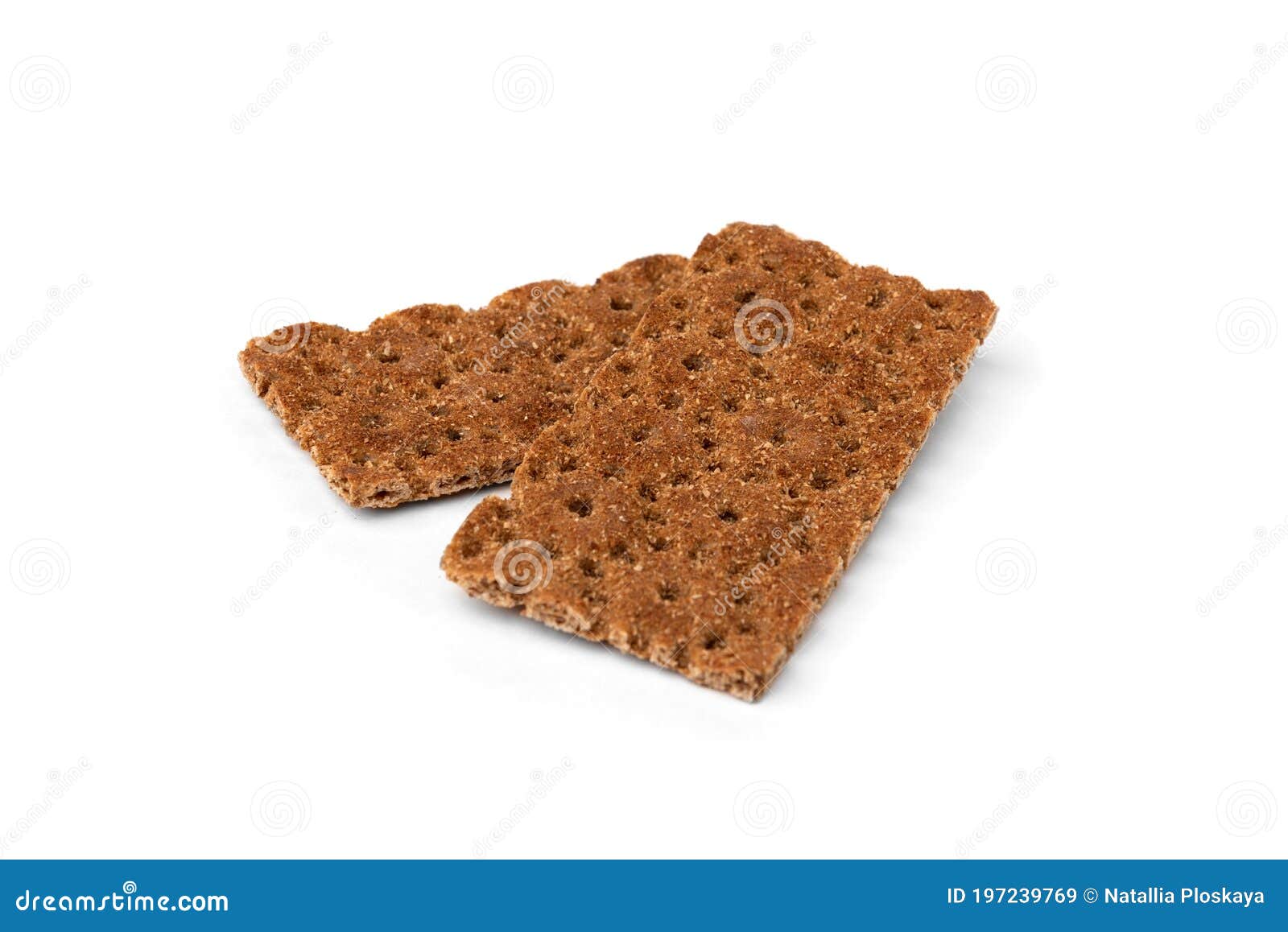 Rye Crisp Bread Isolated on White Background Stock Image - Image of ...