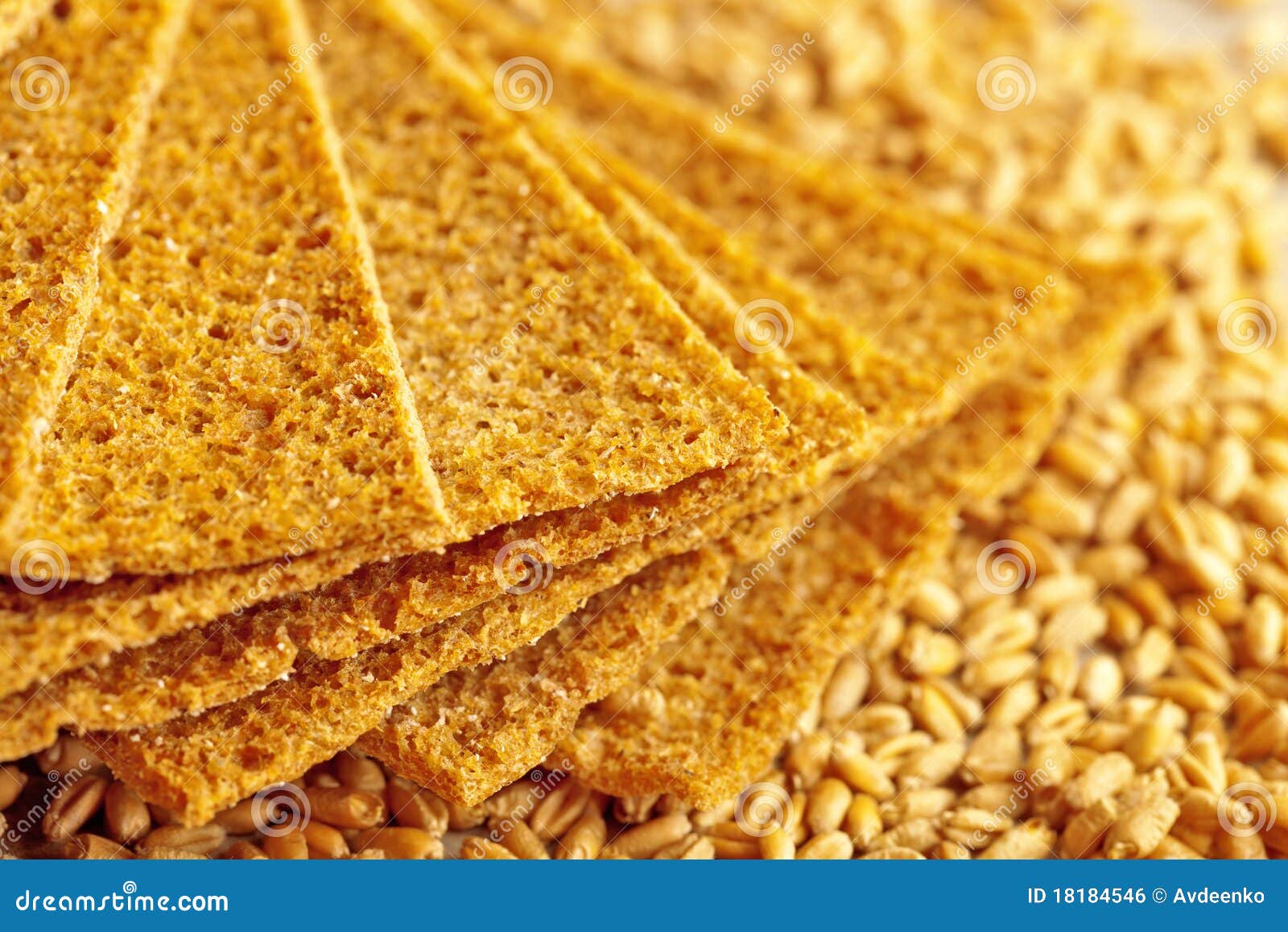Rye Crispbread with Grains of Wheat Stock Photo - Image of brown ...
