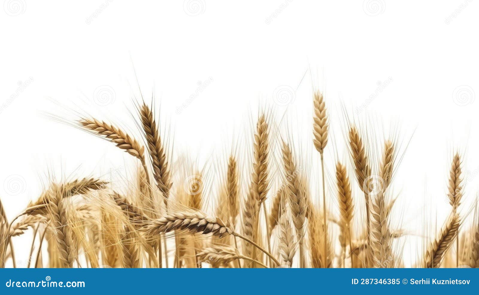Rye Field on a White Background, Isolate, Natural Product. AI Generated ...