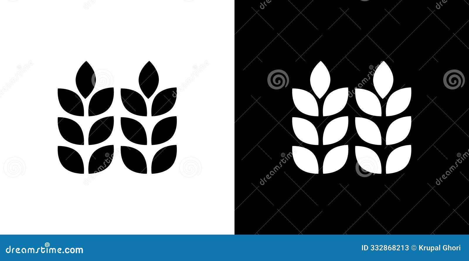 Rye icon logo set vector stock vector. Illustration of vector - 332868213