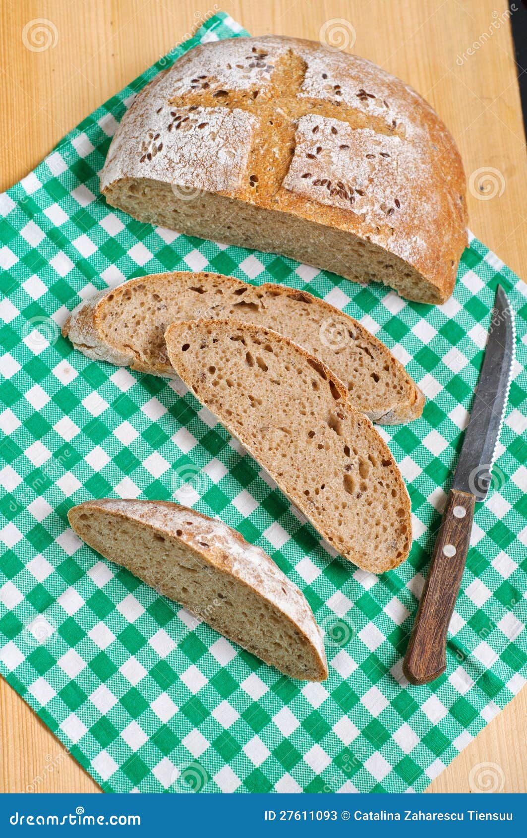 Rye levain bread stock image. Image of bakery, flour - 27611093