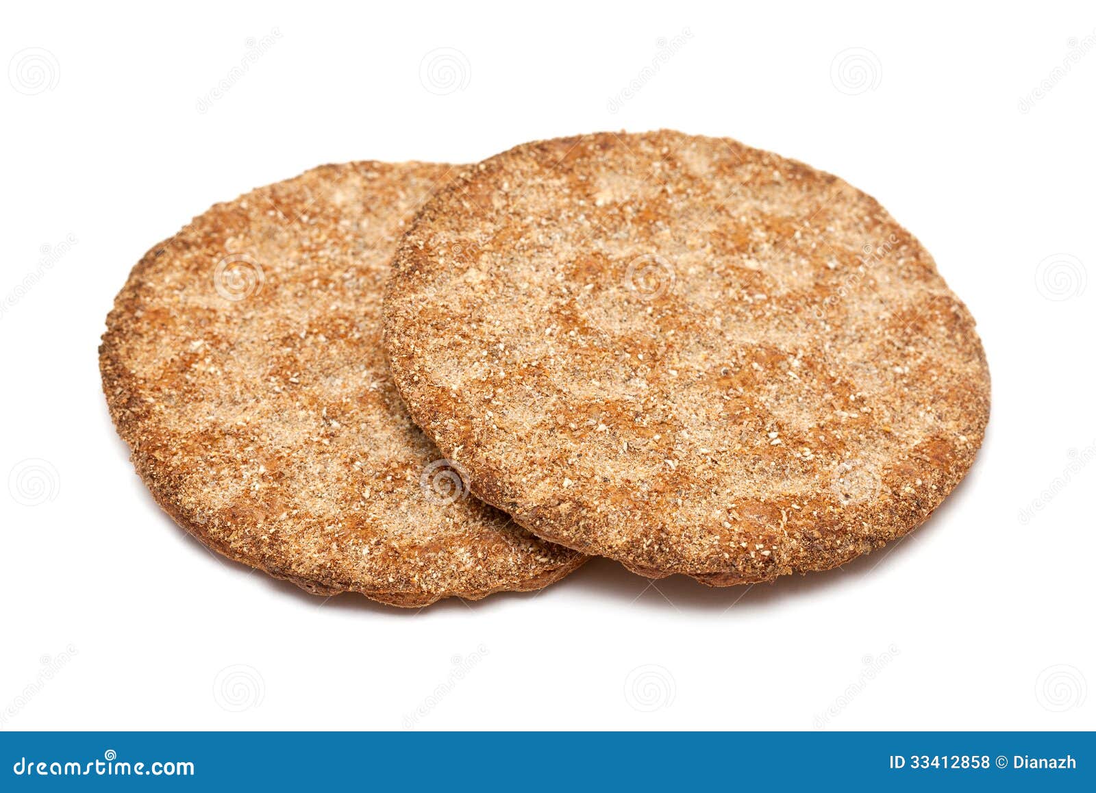 Rye round crispbread stock photo. Image of isolated, bakery - 33412858