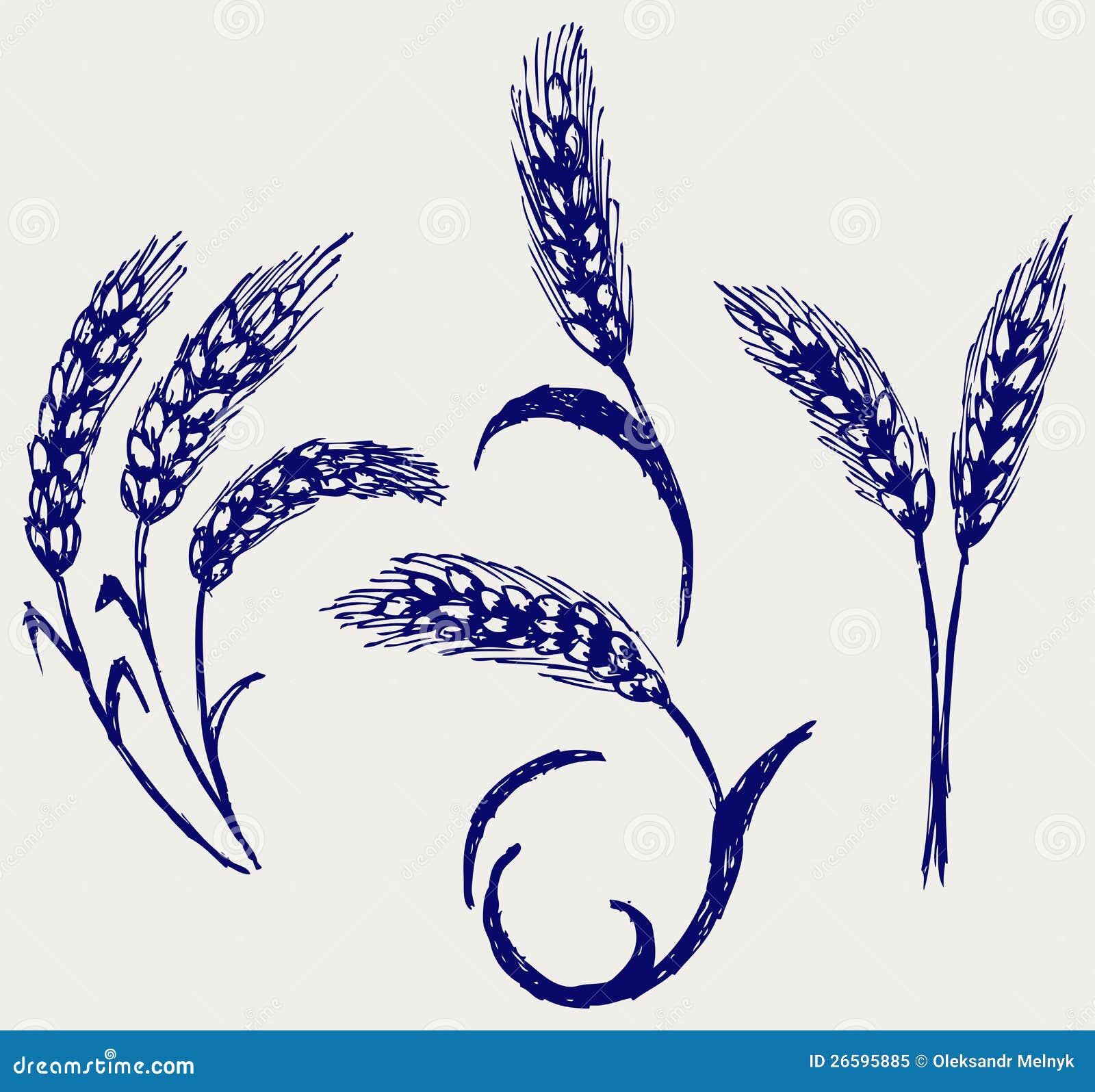 Rye sketch stock vector. Illustration of loaf, bakery - 26595885