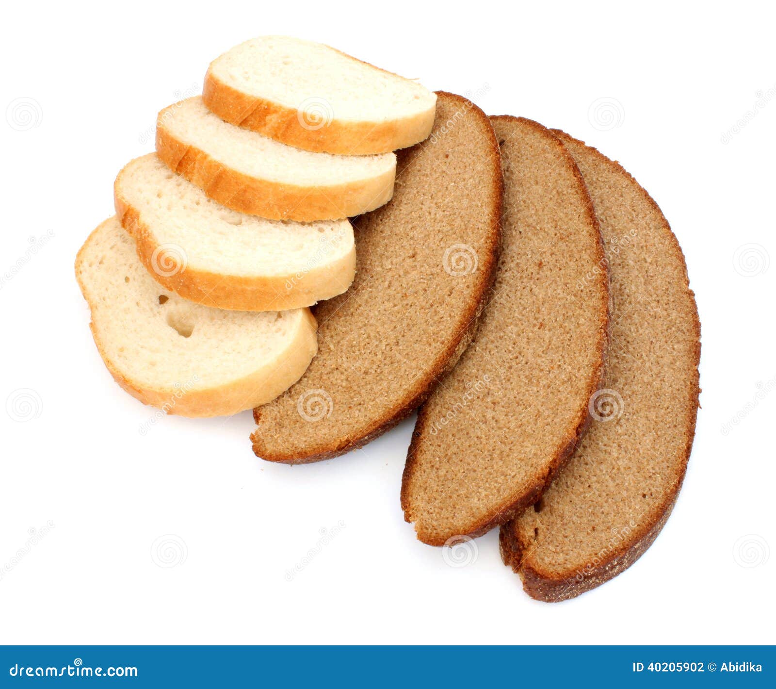 Rye and wheat bread stock photo. Image of food, isolated - 40205902
