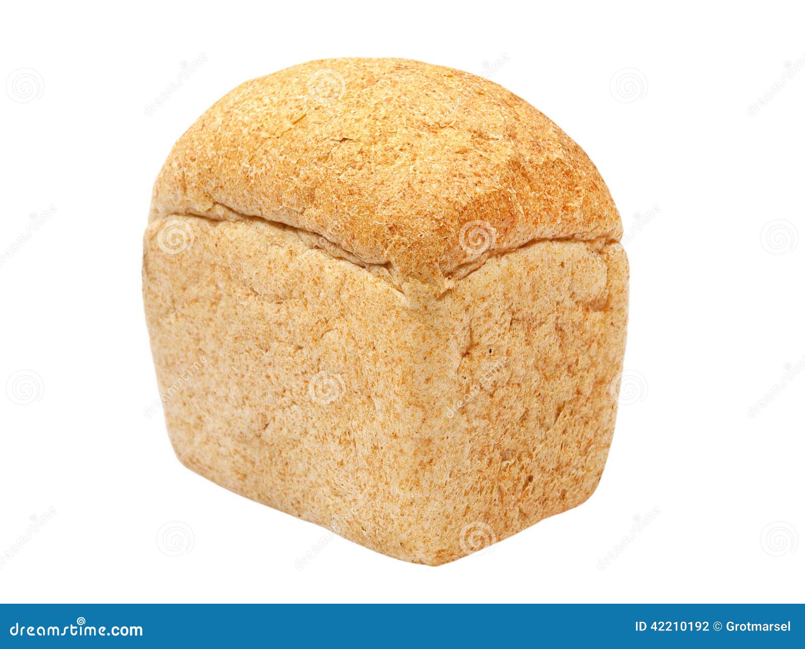 Rye and Wheat Flour Bread Brick Shape.Isolated. Stock Photo - Image of ...