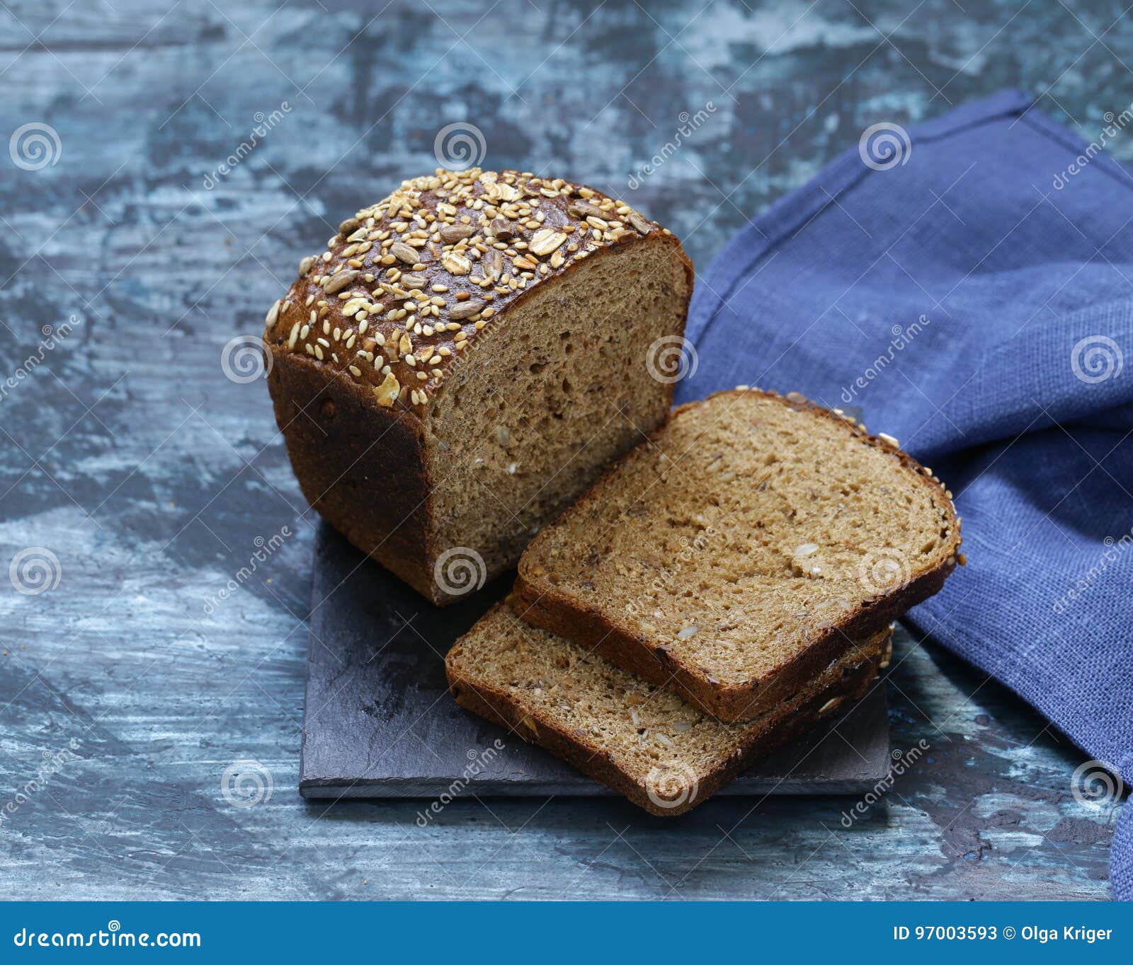 Rye wholemeal bread stock image. Image of wheat, organic - 97003593