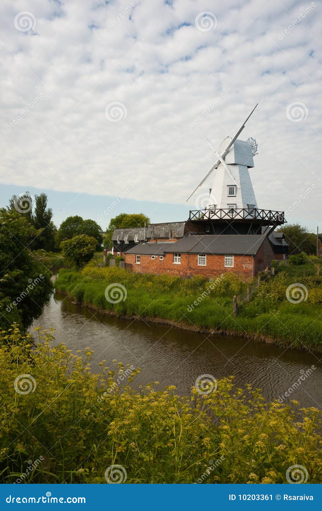 Rye Windmill stock image. Image of altocumulus, nature - 10203361