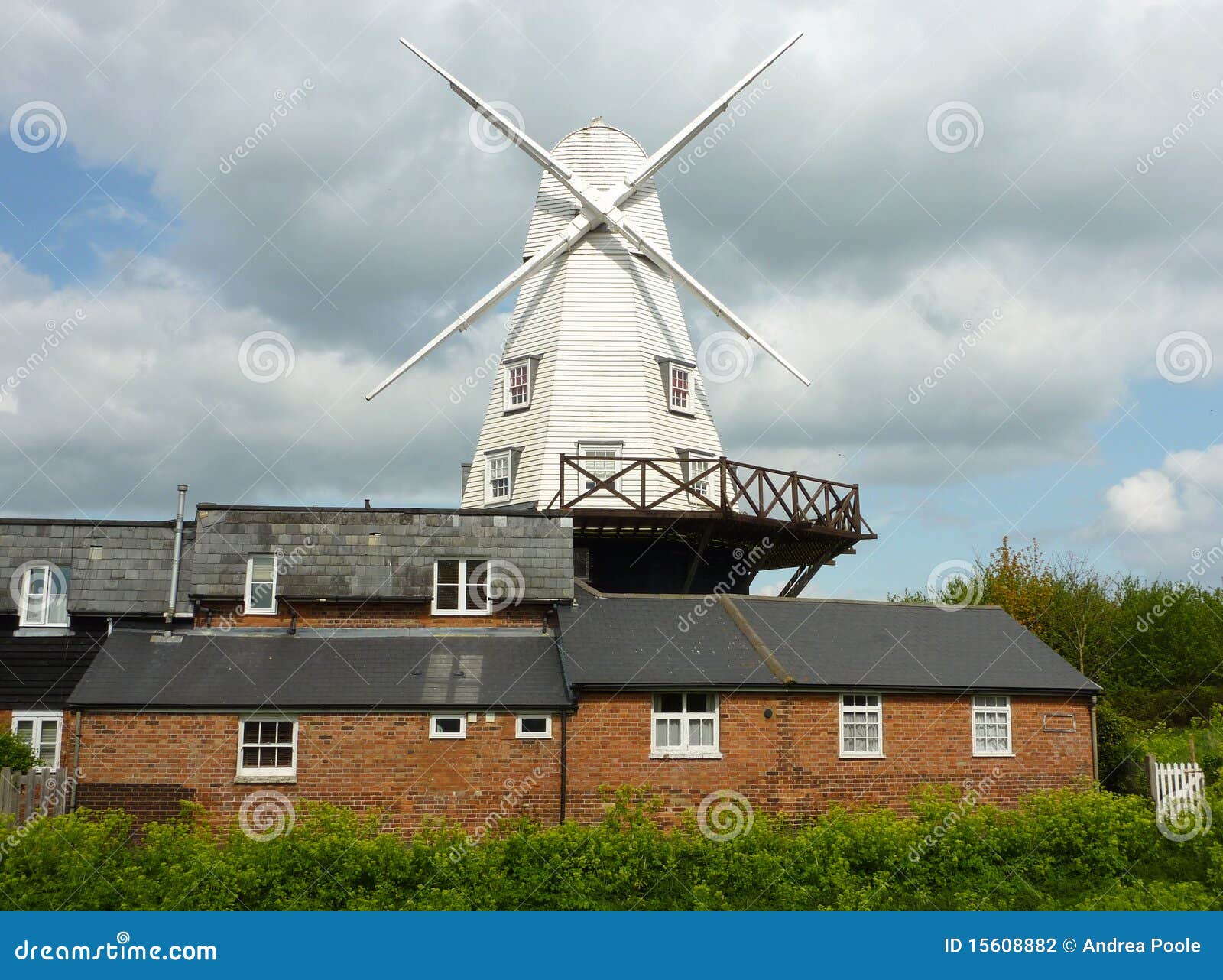 Rye Windmill stock photo. Image of rustic, white, windmill - 15608882