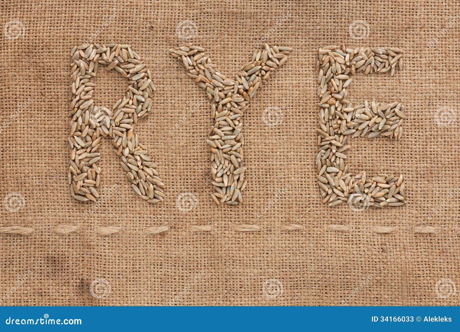 Rye Word Written on Sackcloth Stock Image - Image of closeup, brown ...
