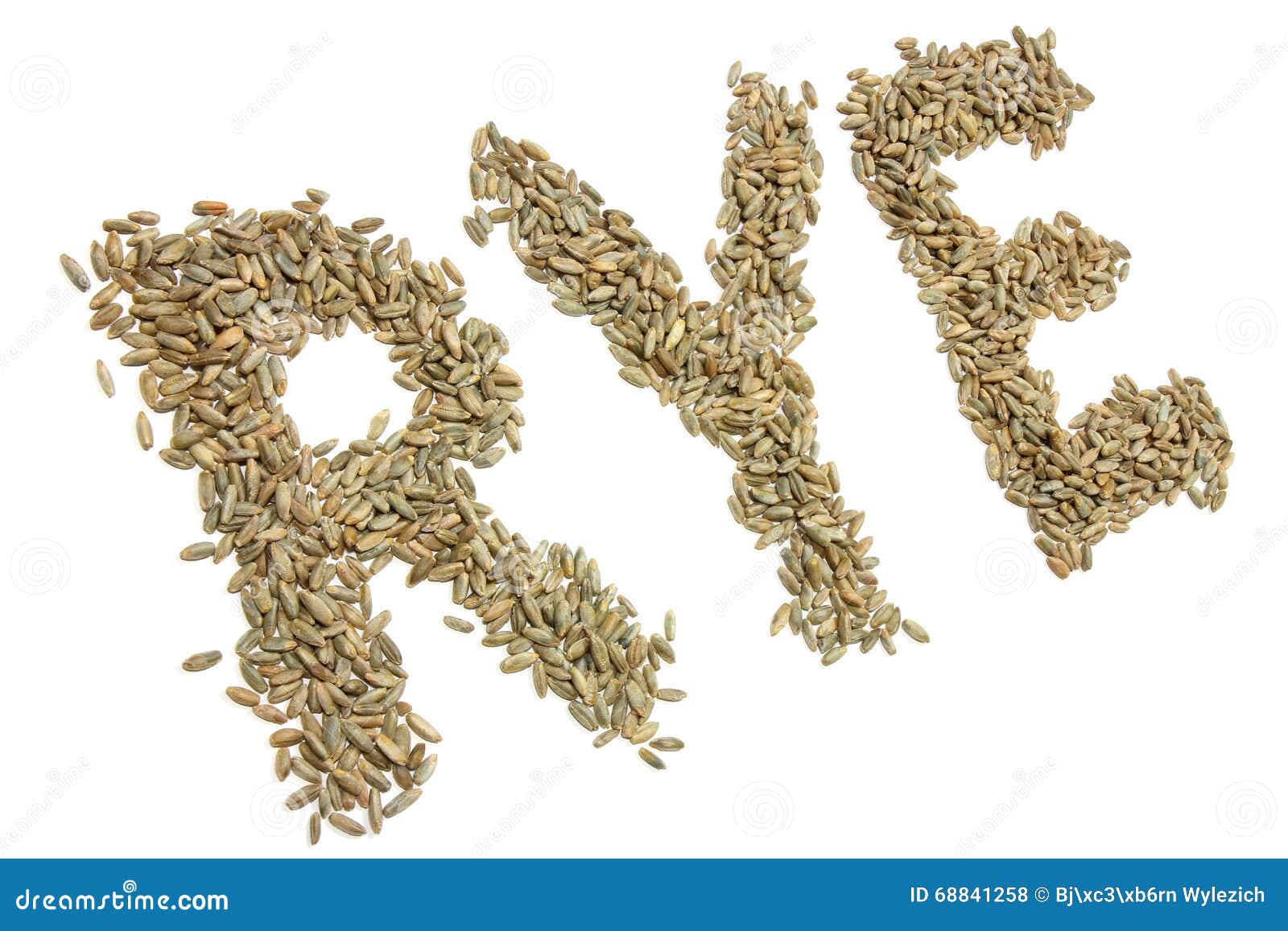 Rye stock photo. Image of lettering, harvest, commodity - 68841258