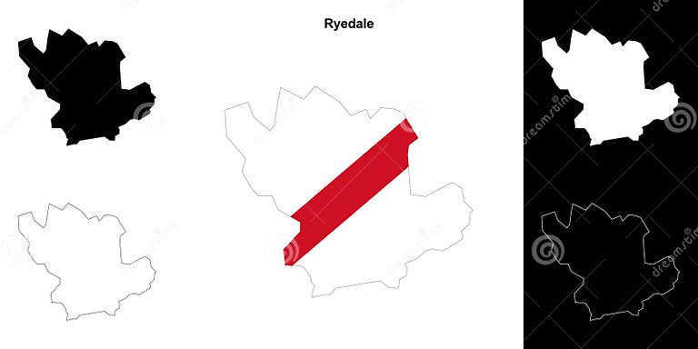 Ryedale outline map stock illustration. Illustration of united - 334904976