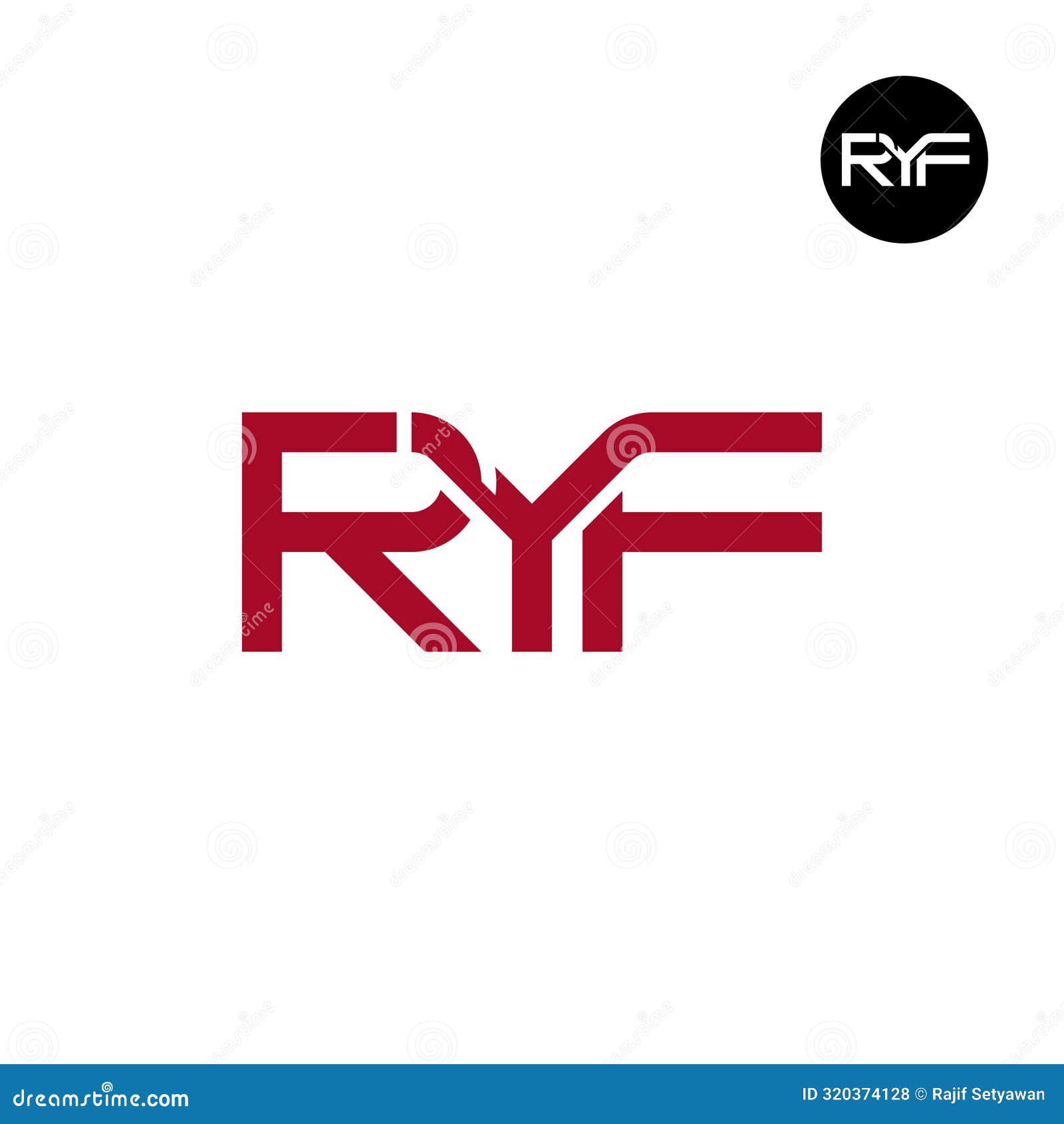 RYF Logo Letter Monogram Design Stock Vector - Illustration of initial ...