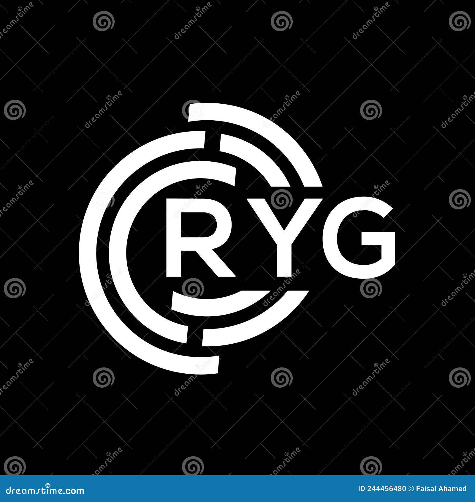 RYG Letter Logo Design. RYG Monogram Initials Letter Logo Concept Stock ...