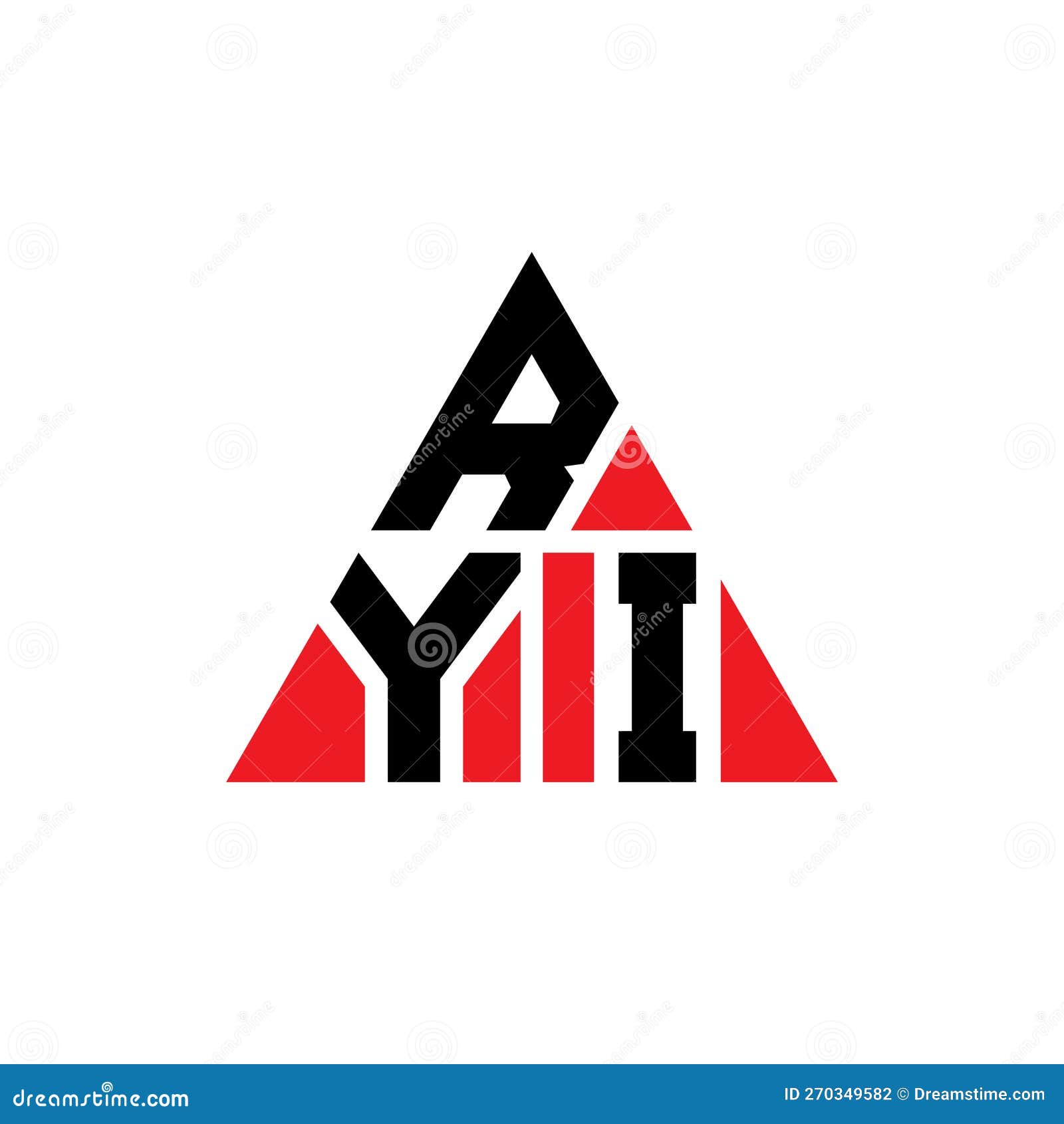 RYI Triangle Letter Logo Design with Triangle Shape. RYI Triangle Logo ...