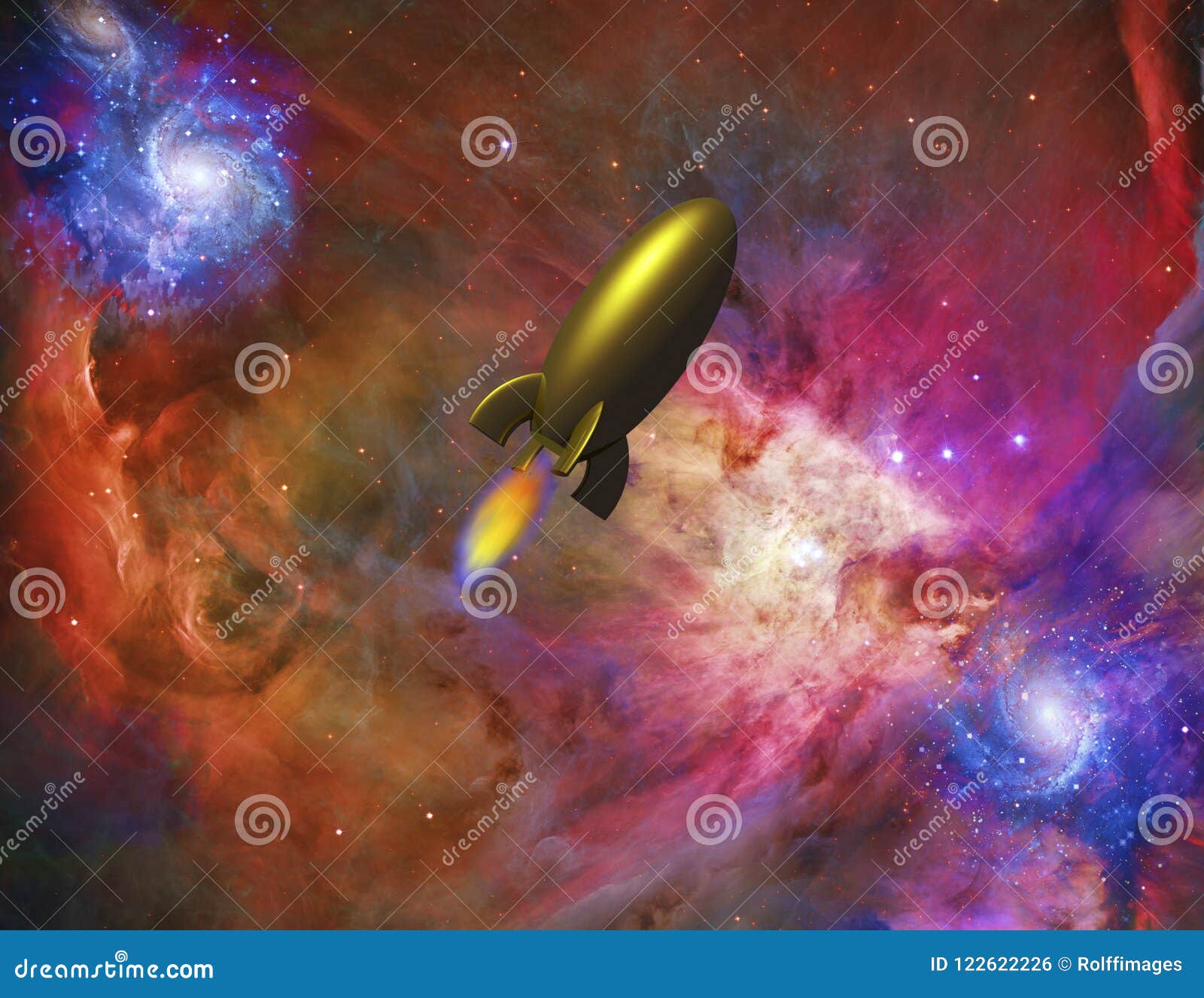 Rymdskepp stock illustrationer. Illustration av djupt - 122622226