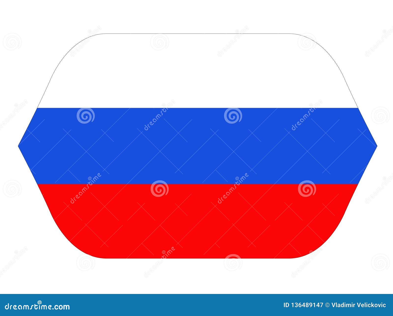 Rysk Flagga - Rysk Federation Vektor Illustrationer - Illustration av ...