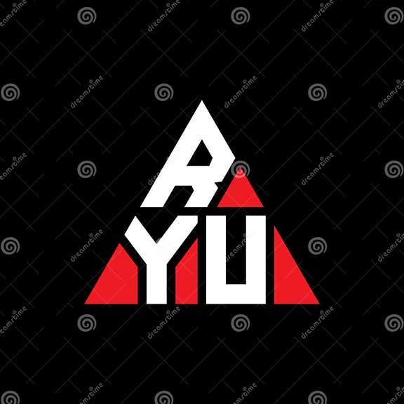 RYU Triangle Letter Logo Design with Triangle Shape. RYU Triangle Logo ...