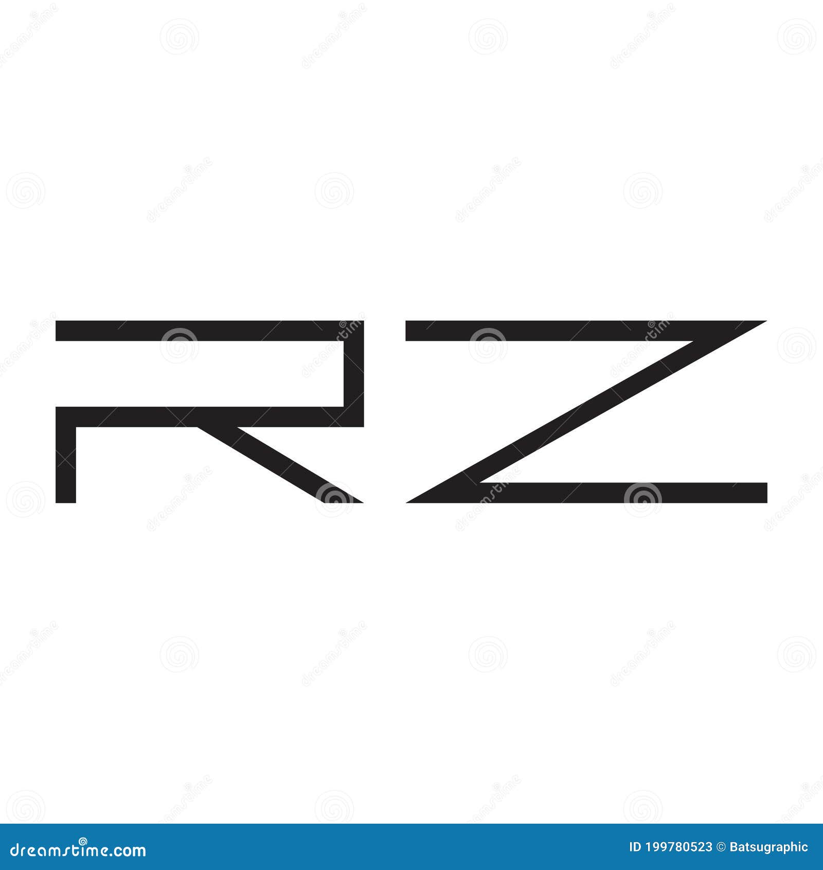 Rz Initial Letter Vector Logo Icon Stock Vector - Illustration of clean ...