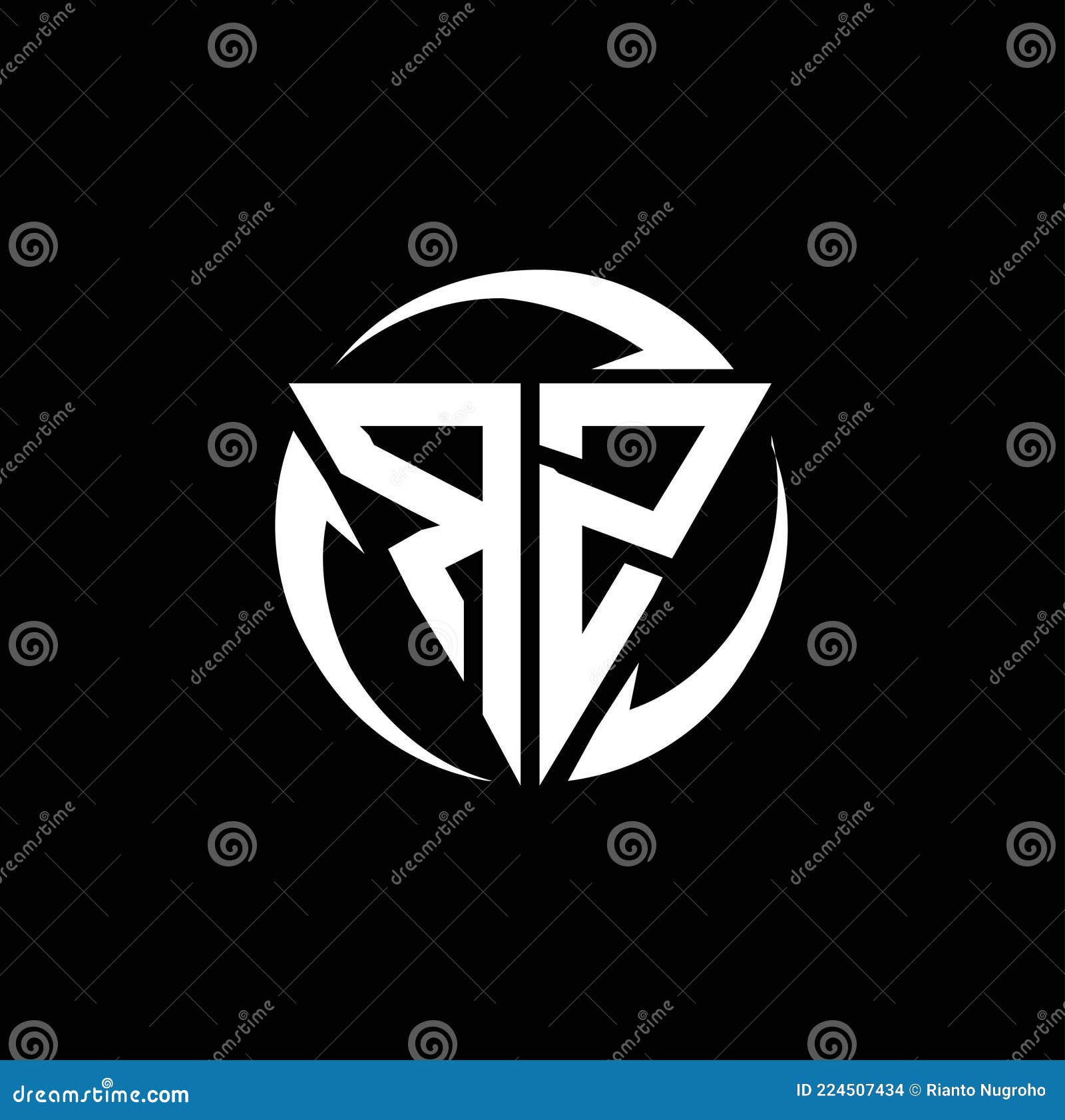 RZ Logo Monogram Design Template Stock Vector - Illustration of graphic ...