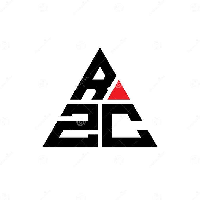RZC Triangle Letter Logo Design with Triangle Shape. RZC Triangle Logo ...