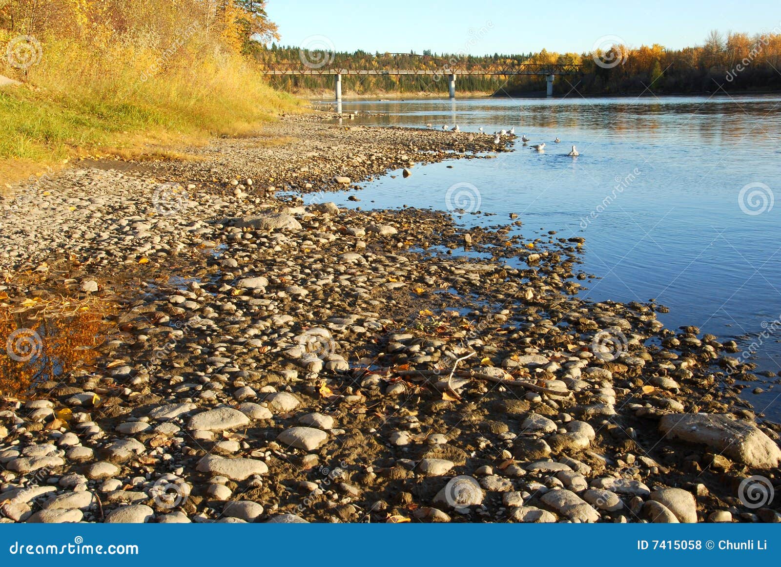 Rzeczna dolina zdjęcie stock. Obraz złożonej z spokojny - 7415058