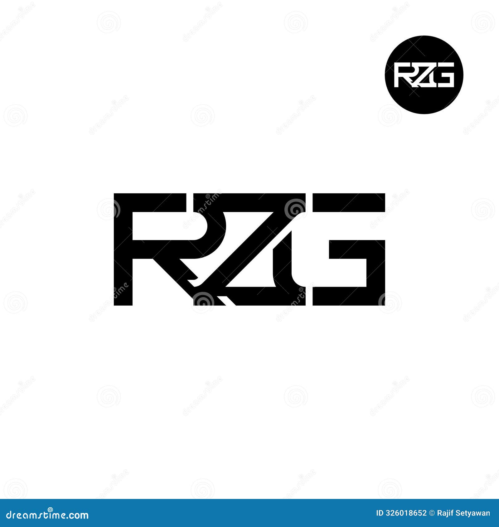 RZG Logo Letter Monogram Design Stock Vector - Illustration of minimal ...