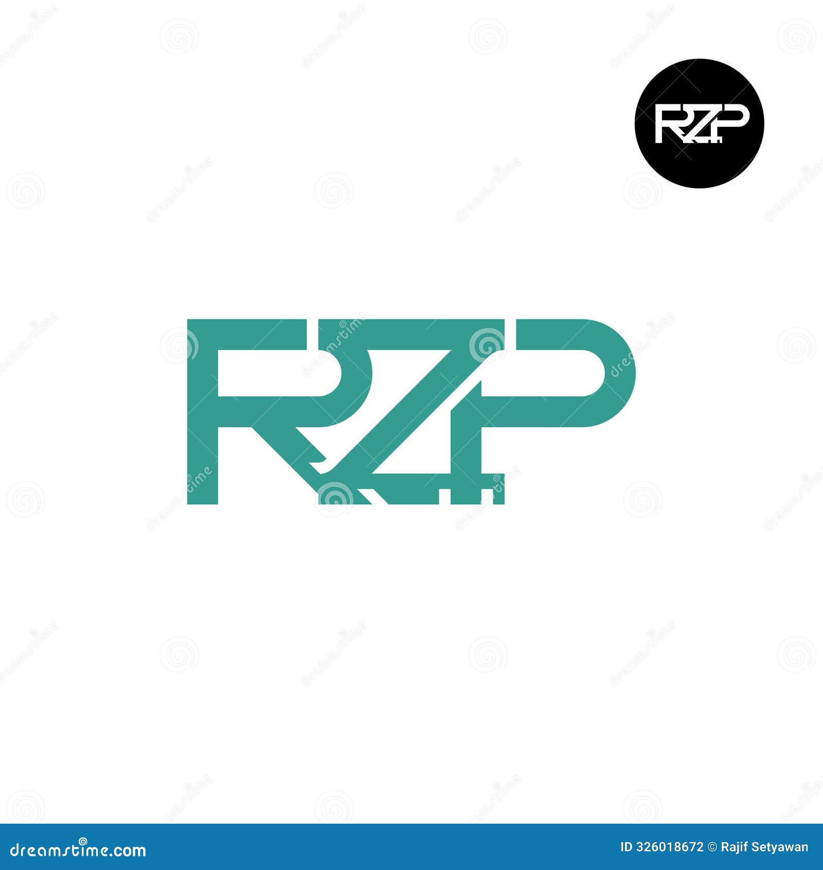 RZP Logo Letter Monogram Design Stock Vector - Illustration of ...