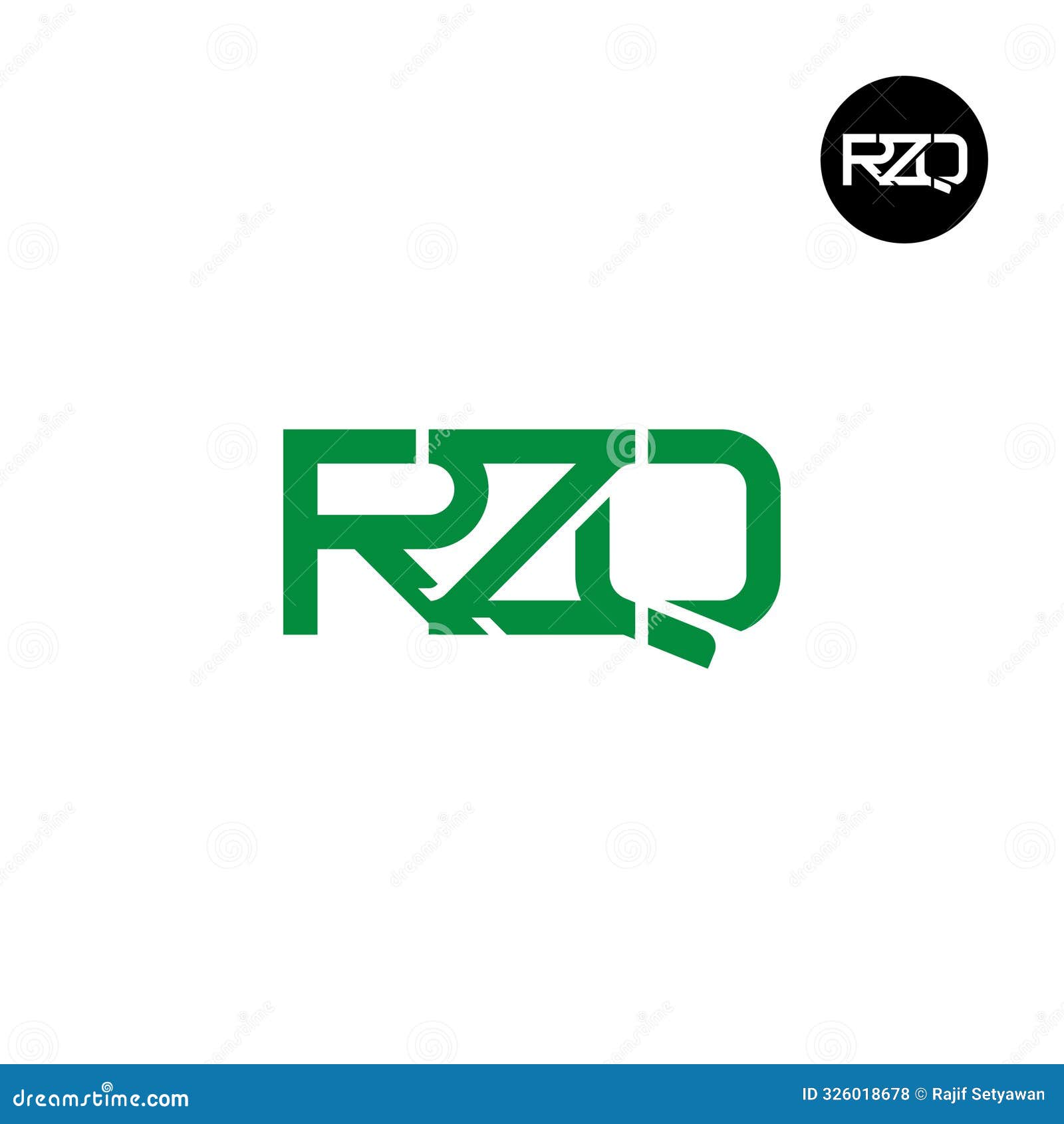 RZQ Logo Letter Monogram Design Stock Vector - Illustration of initial ...
